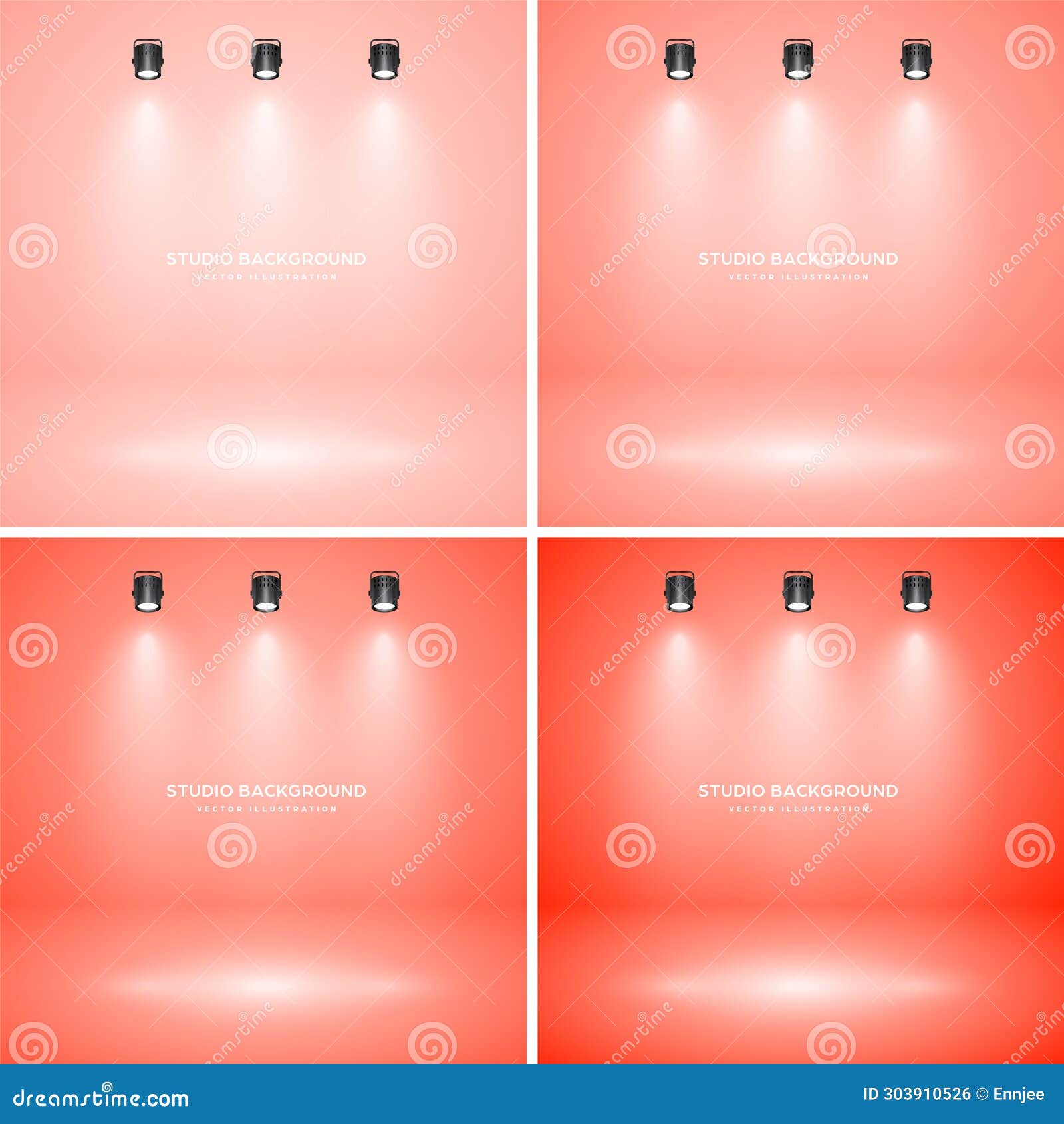 Empty Peach Studio Abstract Backgrounds with Spotlight Effect. Product ...