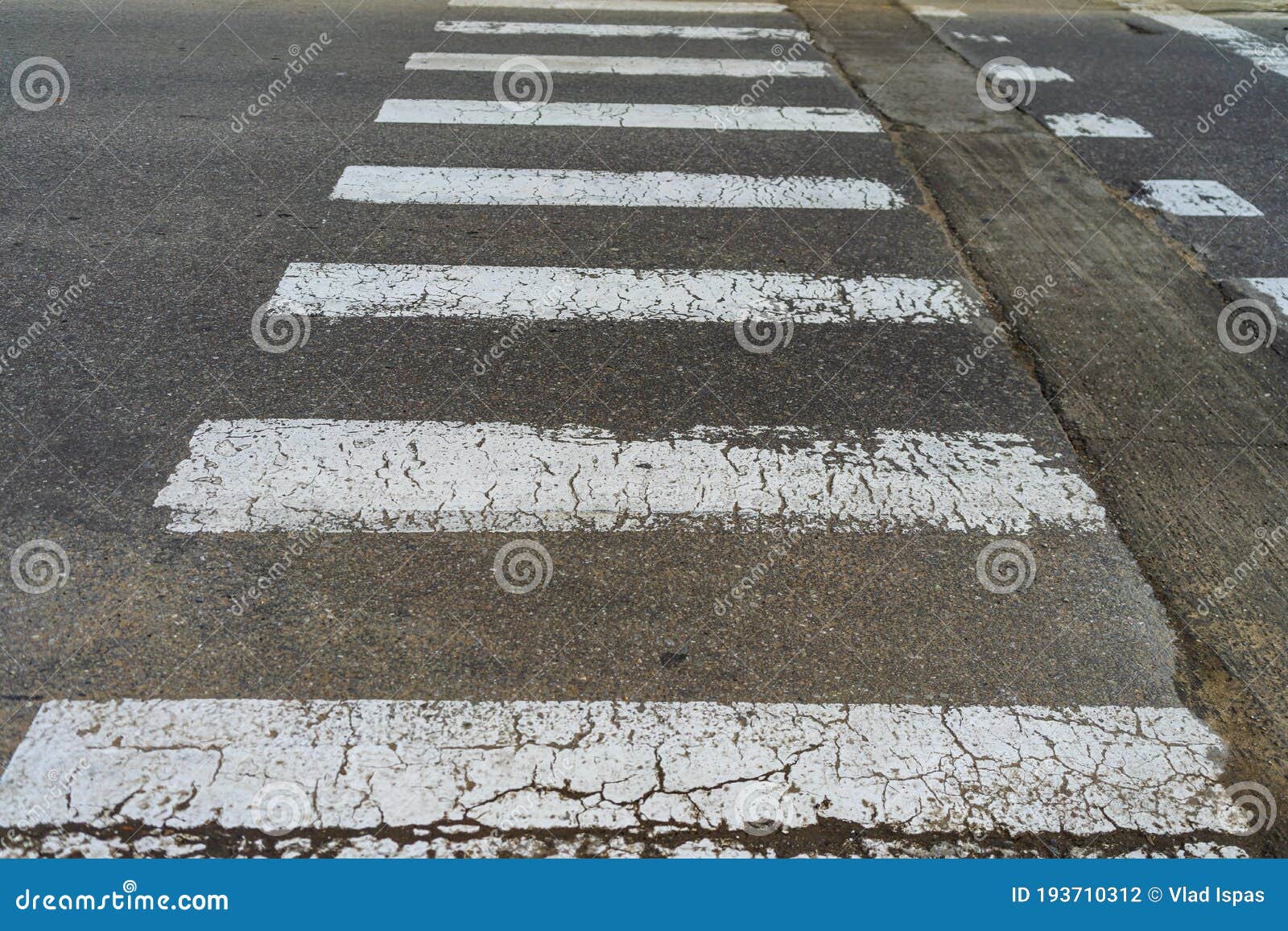 Empty Pedestrian Crossing, Crosswalk on the Road Isolated Stock Photo ...