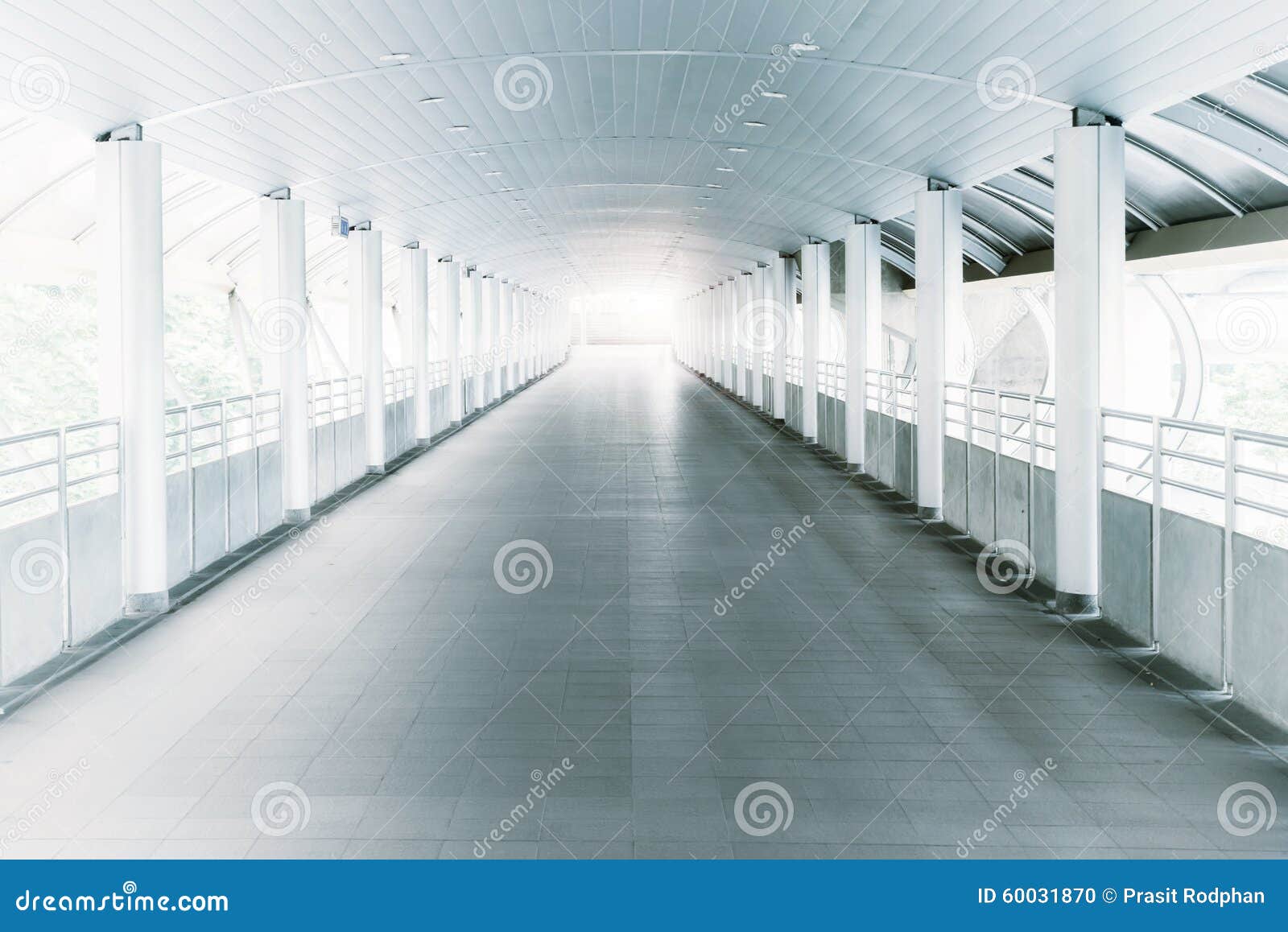 Pedestrian Overpass, Overpass With Architecture Built With Steel Beams ...