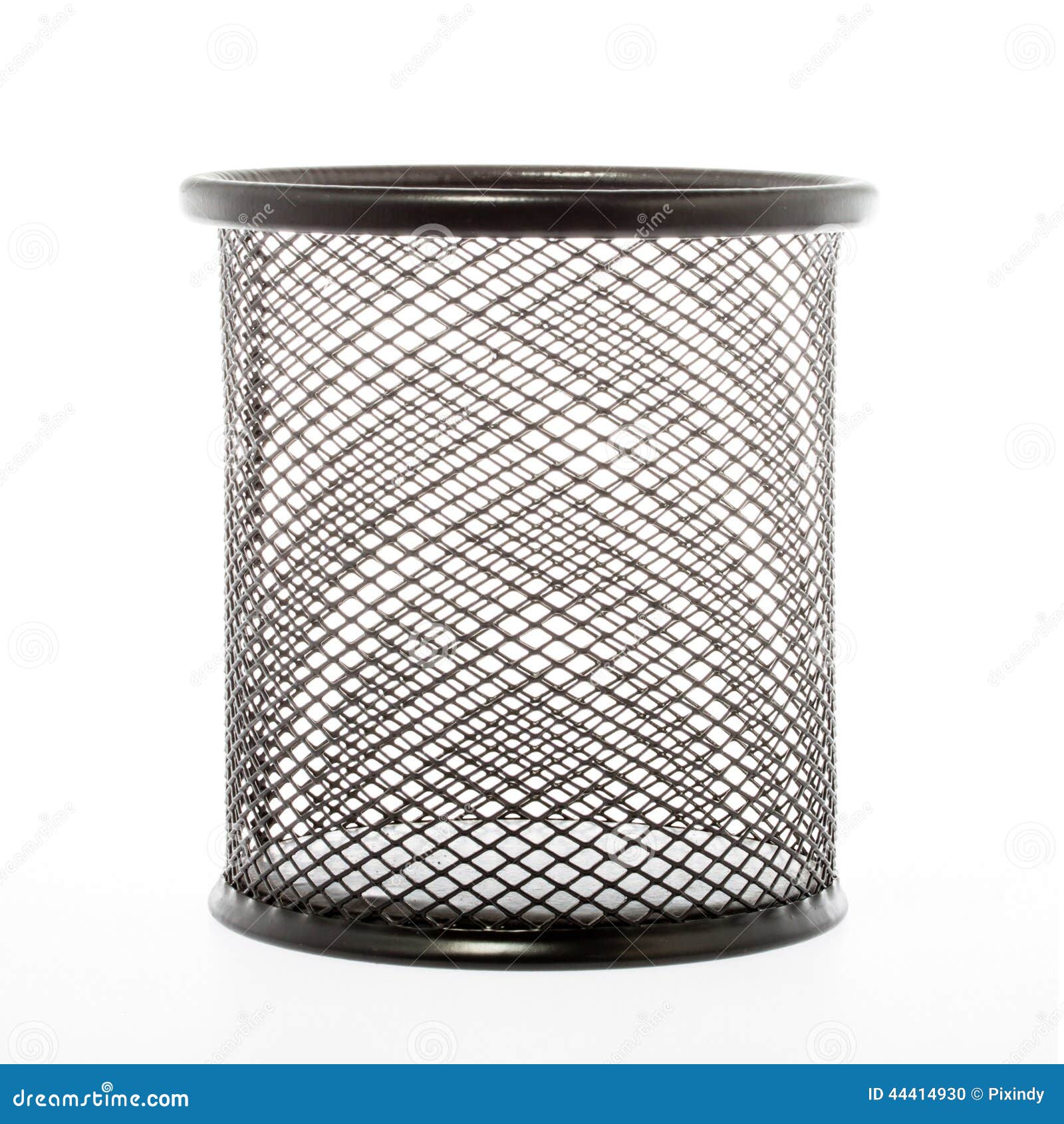 Empty Pen and Pencil Holder. Isolated on White Stock Photo - Image of ...