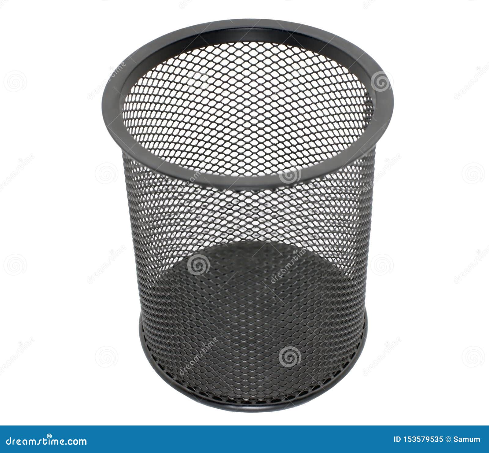 Empty Pencil Holder Isolated on White Stock Image - Image of background ...