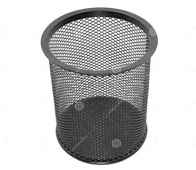 Empty Pencil Holder Isolated on White Stock Image - Image of background ...