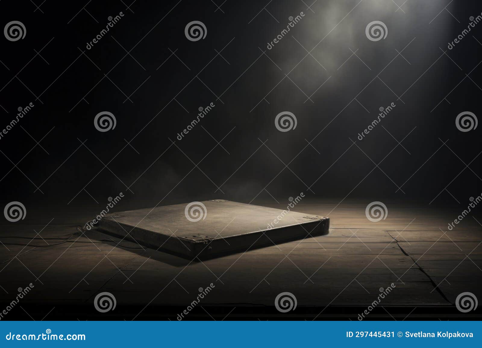 Empty Performance Stage with Spotlight and Wooden Floor Stock ...