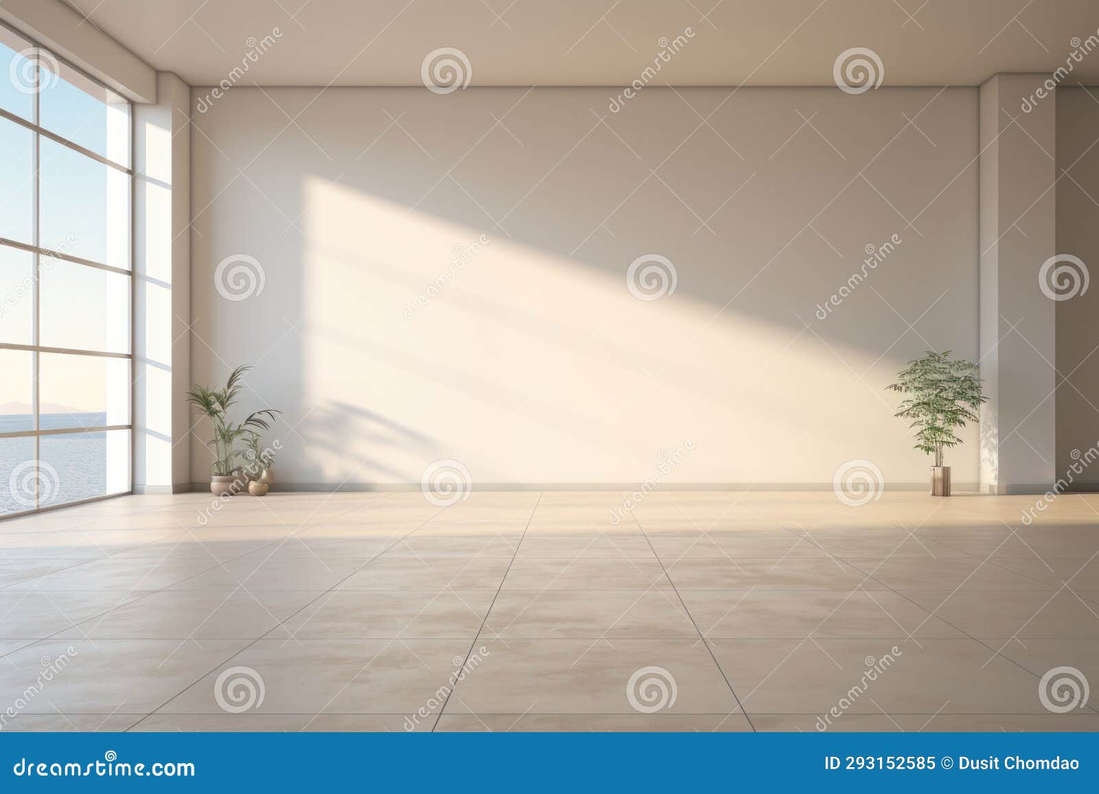 A Empty, Perspective View, a Living Room, Modern, Minimalist ...