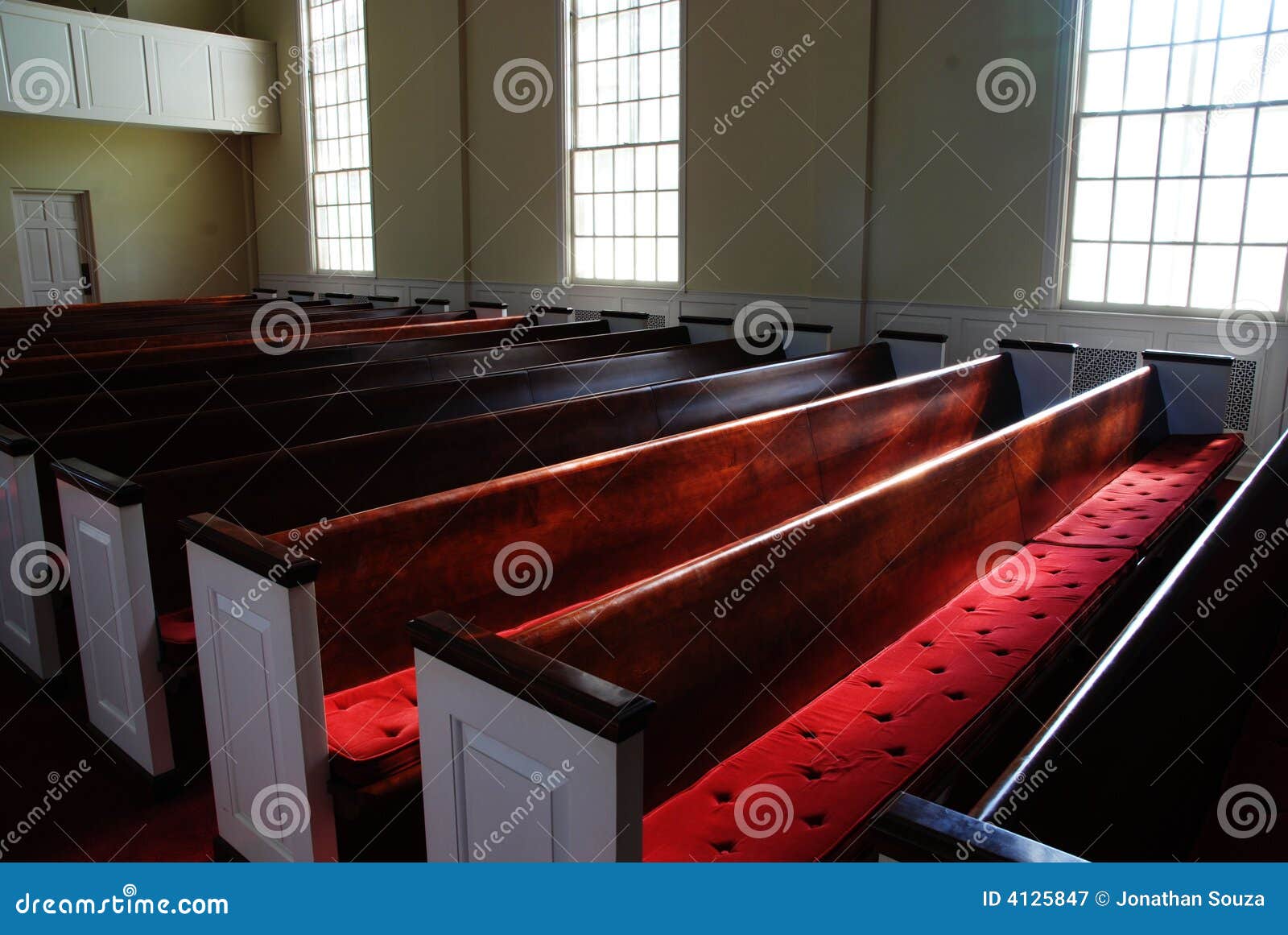 Empty Pews 02 stock image. Image of congregation, wood - 4125847