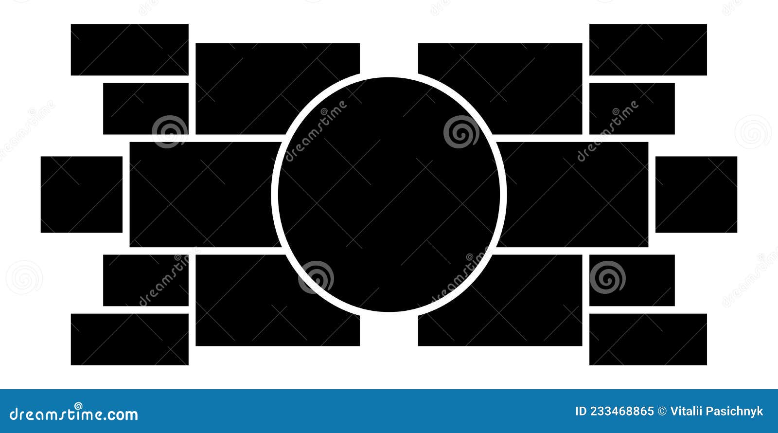 Empty Photo Collage Template. Frames for Photo. Collage Concept. Vector ...