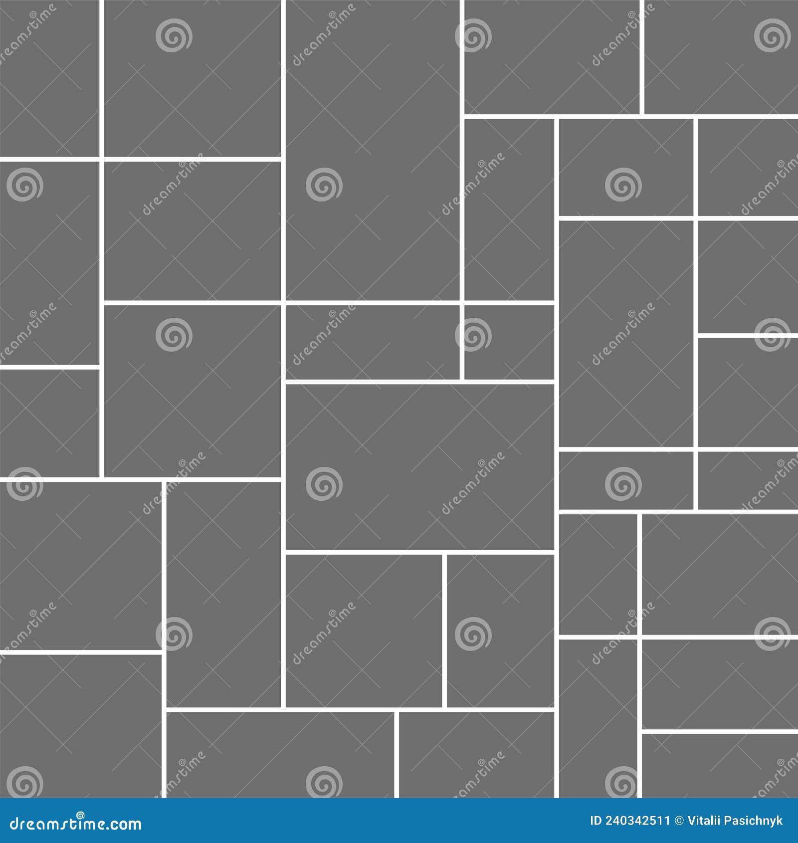 Empty Photo Collage Template. Frames for Photo. Collage Concept. Vector ...