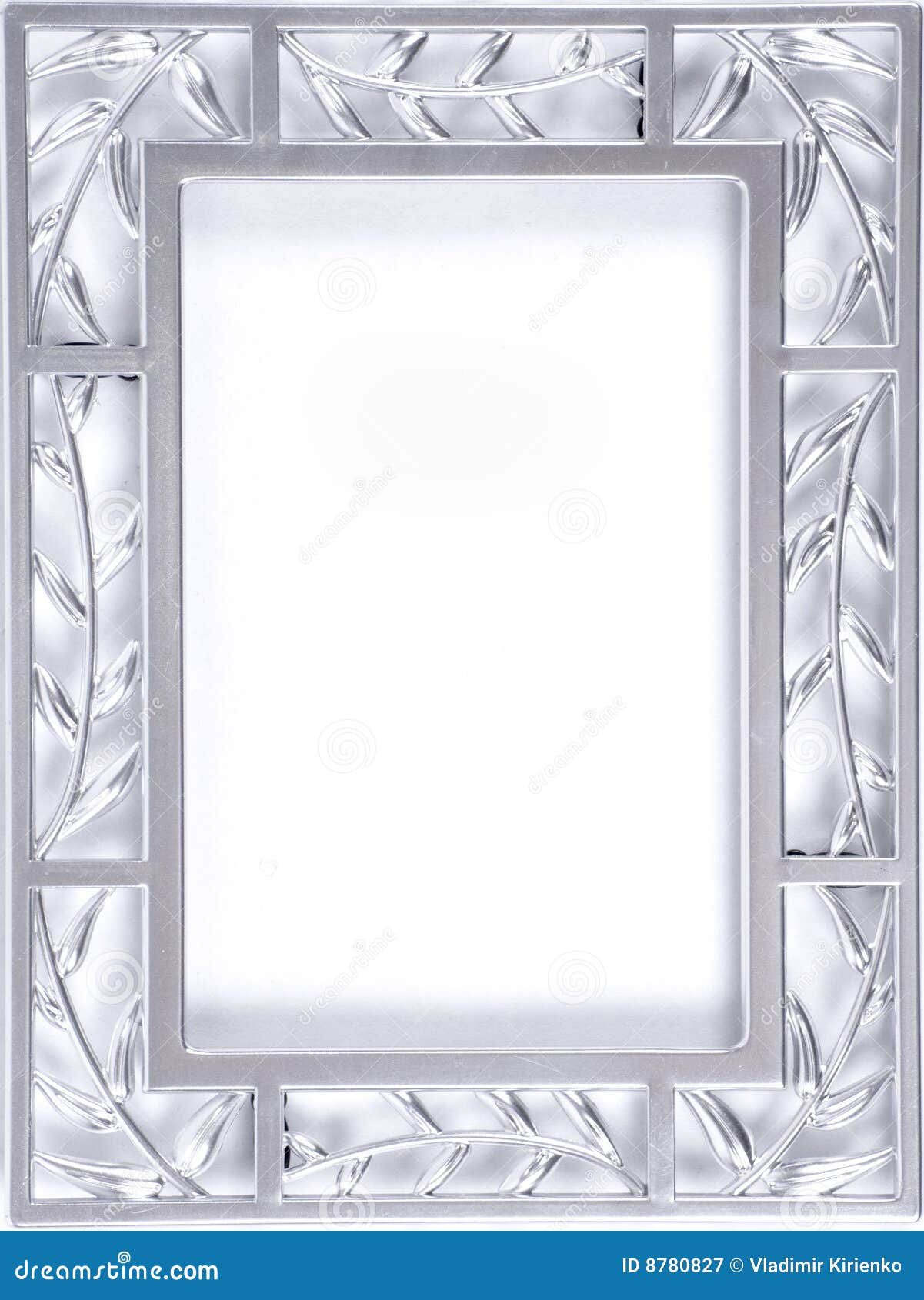 Empty photo frame stock image. Image of metallic, paths - 8780827