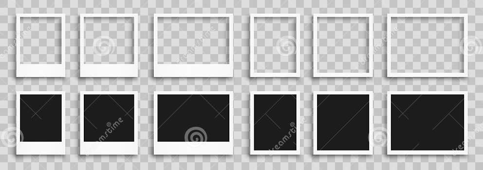 Empty Photo Frame, Set Realistic Photo Card Frame Mockup Variants with ...