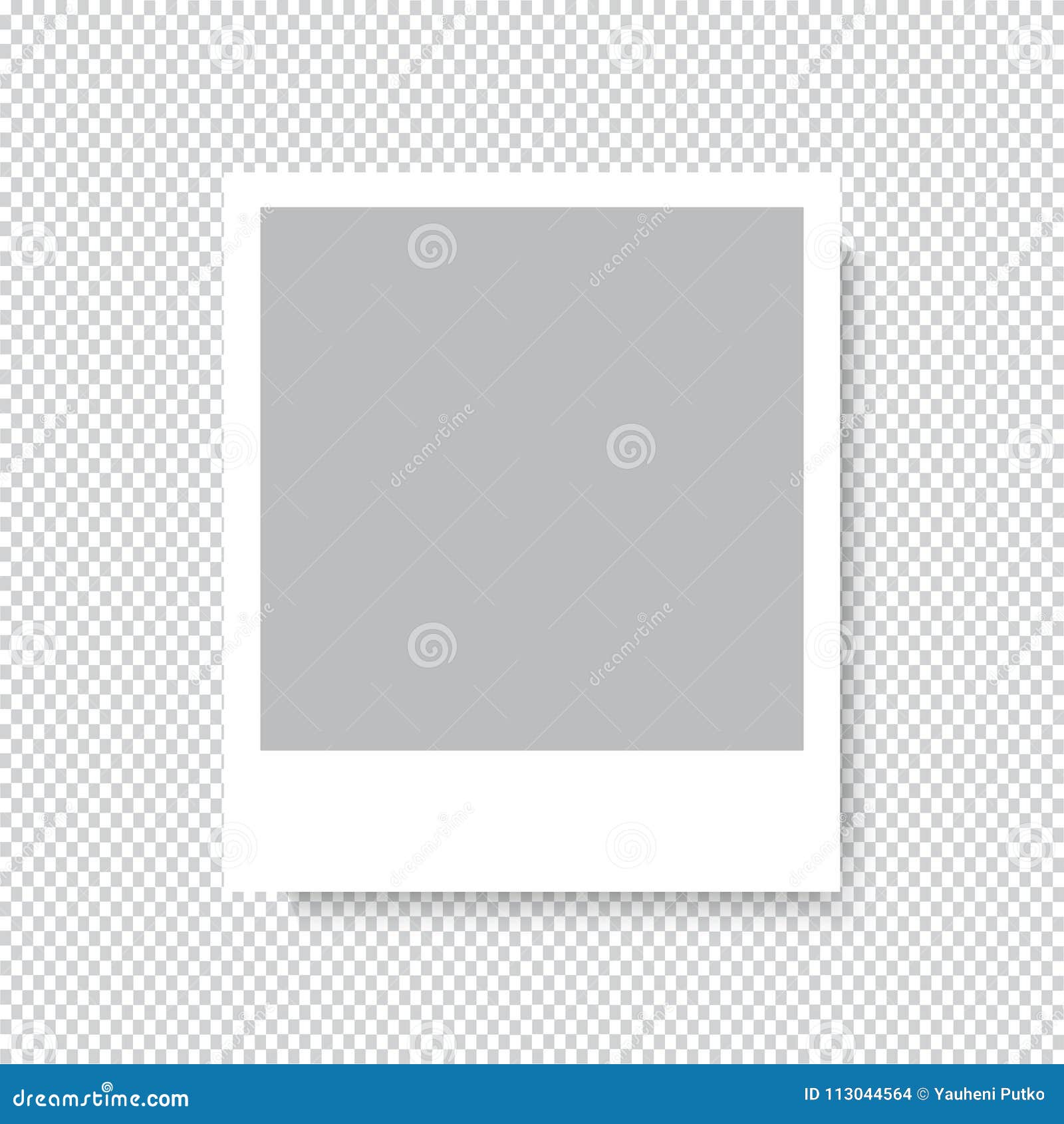 Empty Photo Frame on Transparent Background. Stock Vector ...