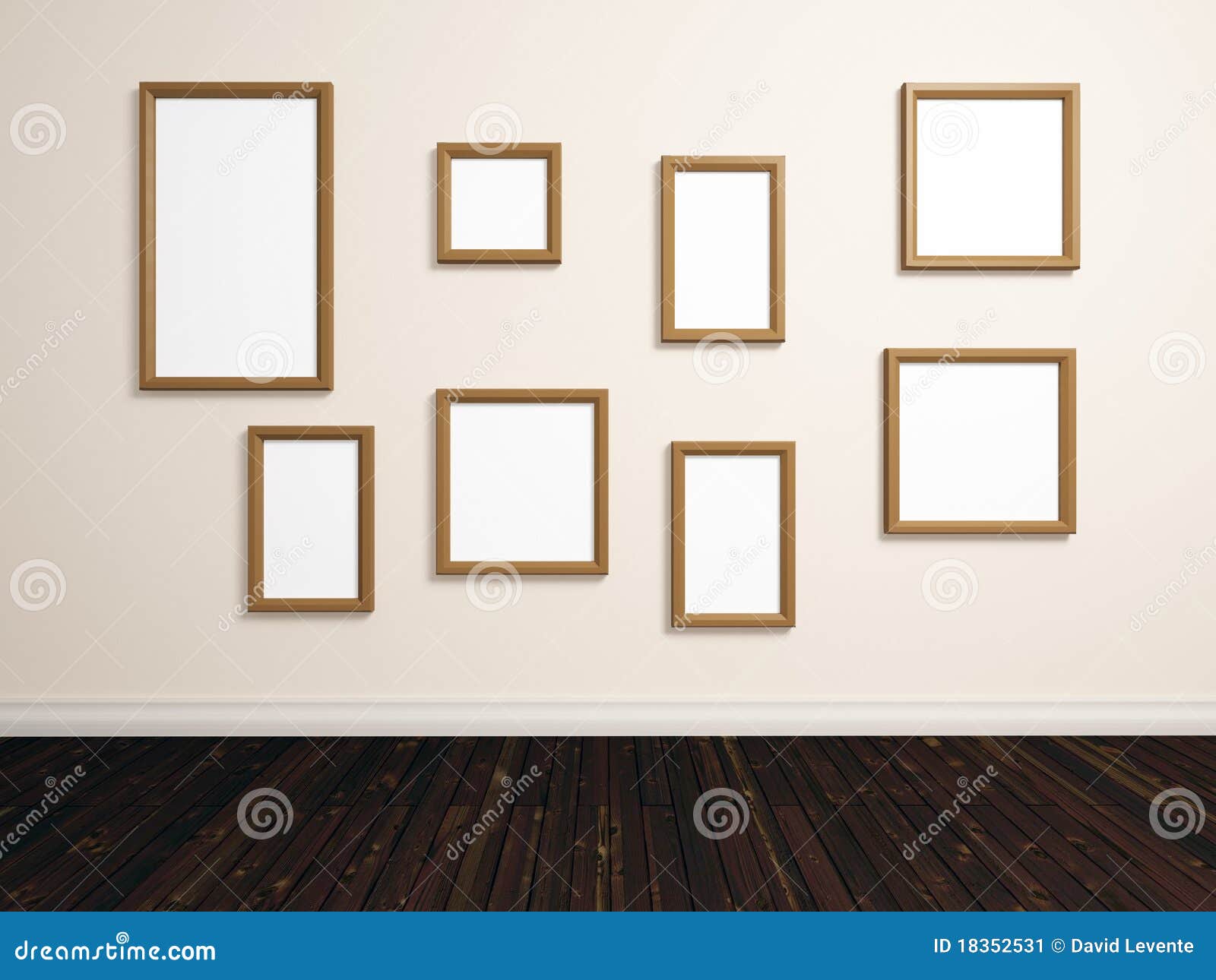 Empty photo frames stock illustration. Illustration of realistic - 18352531