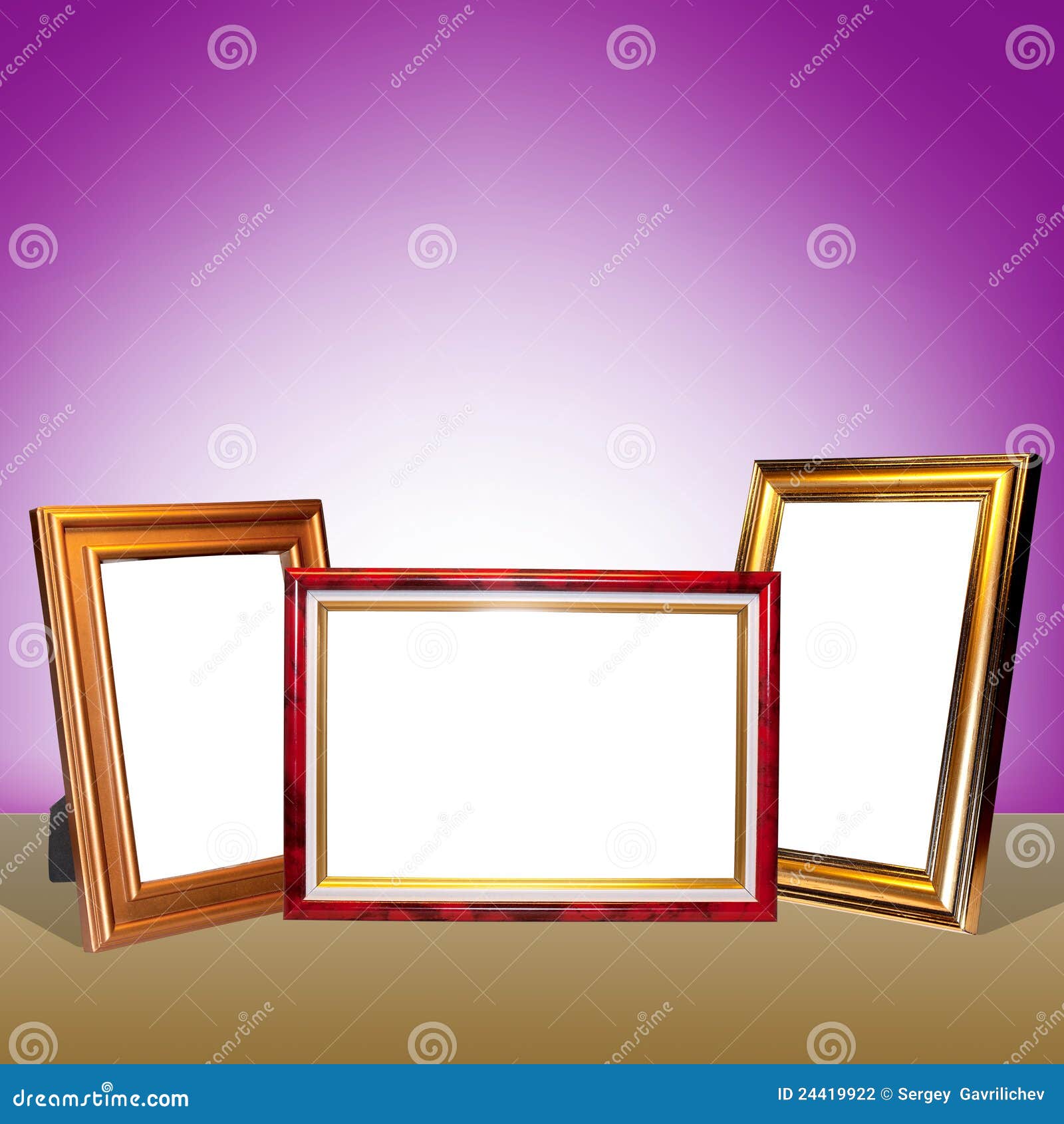 Empty photo frames stock photo. Image of painting, photograph - 24419922