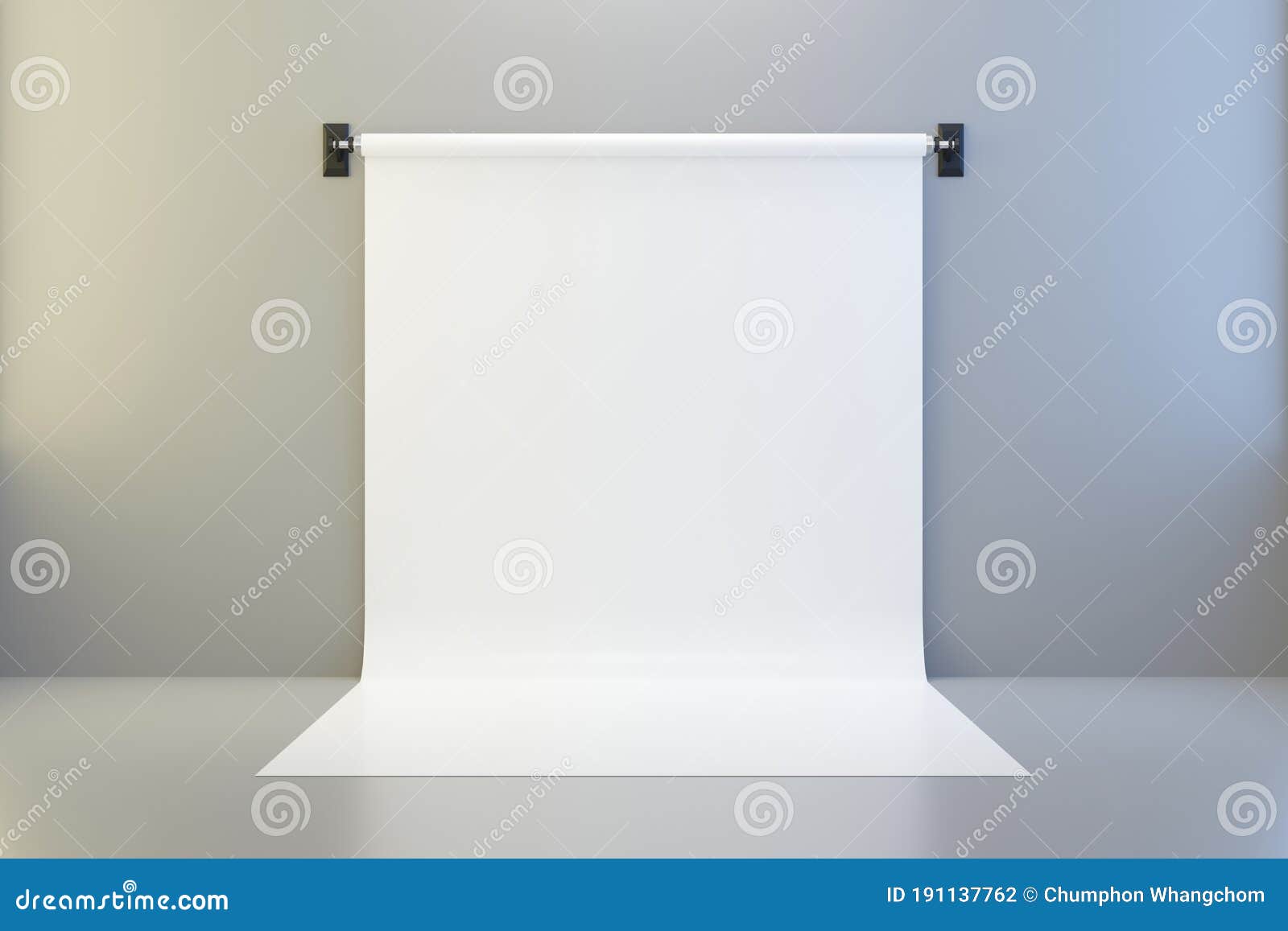 Set Of Studio Backdrops With Mesh. Curved Perspective Grid With Major ...