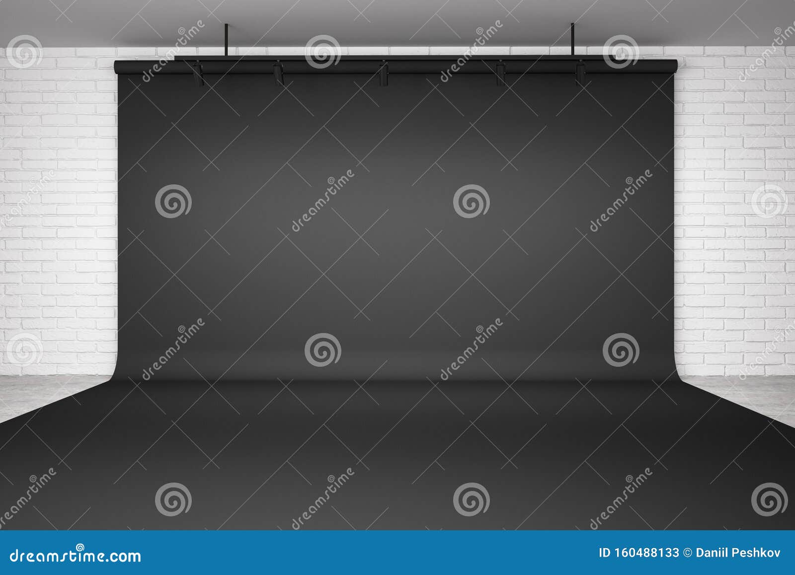 Empty black photo studio stock illustration. Illustration of modern ...