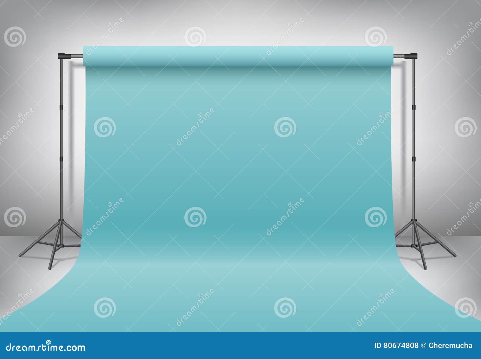 Empty Photo Studio. Realistic 3D Template Mock Up. Vector Illustration ...