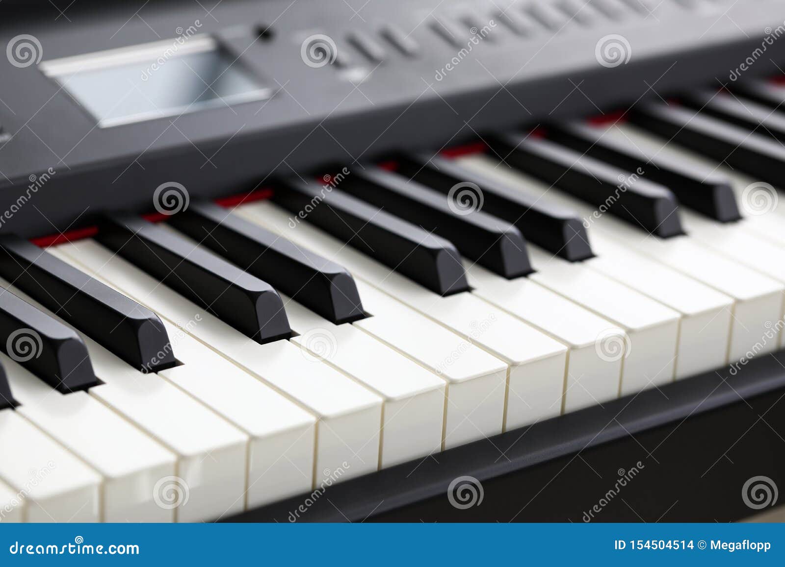 Empty Piano Keyboard at Special Angle Stock Photo - Image of object ...