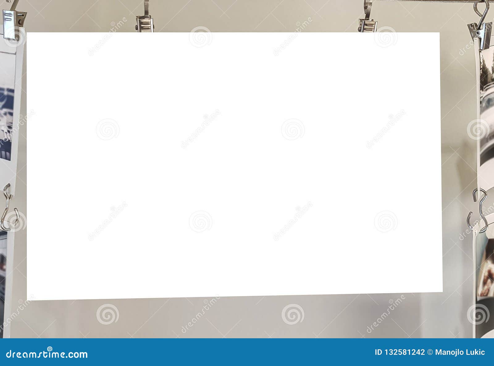 Empty Frame Blank Advertisement Banner Poster Mock Up Isolated Template ...