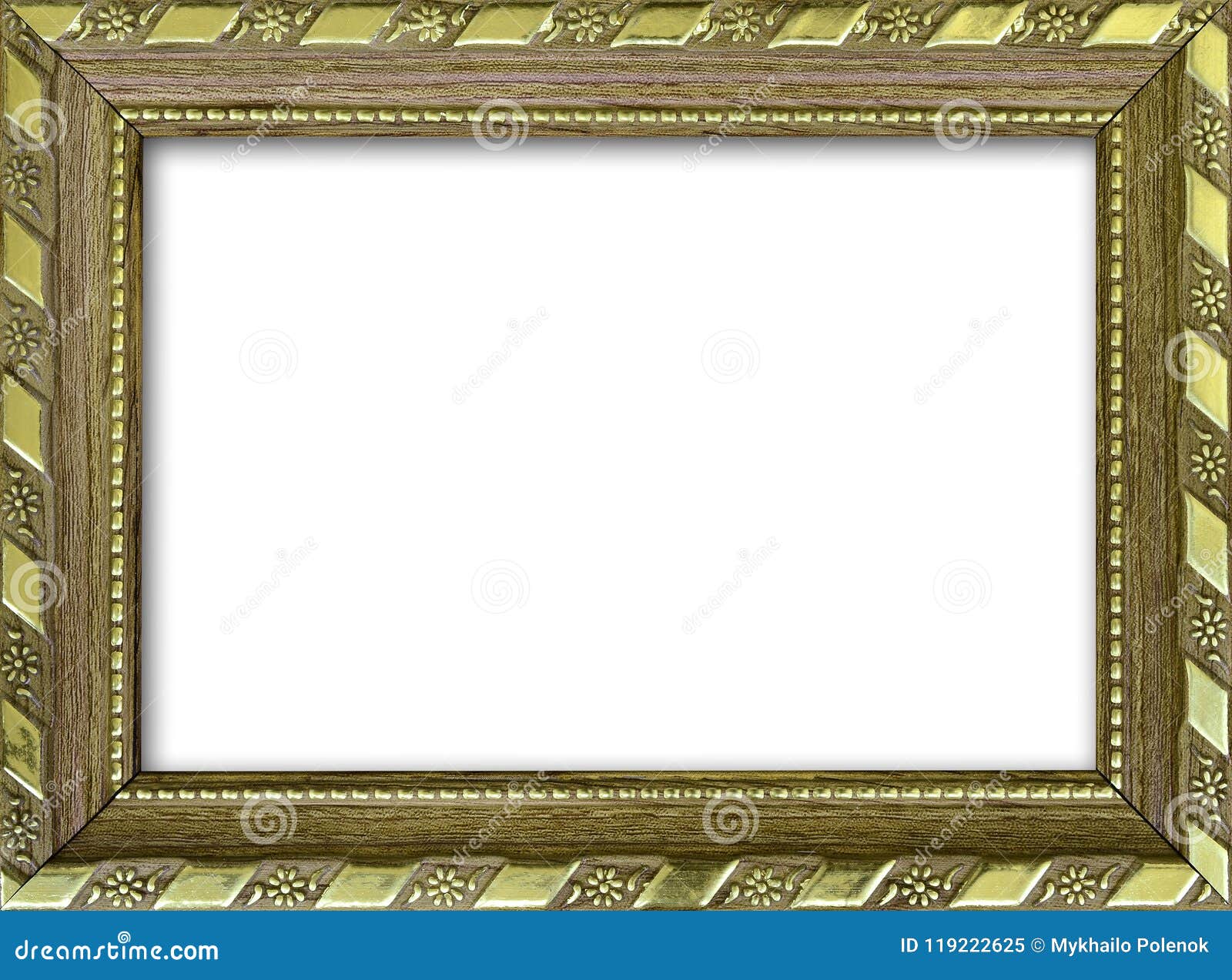 Empty Picture Frame with a Free Place Inside, Isolated on White Stock ...