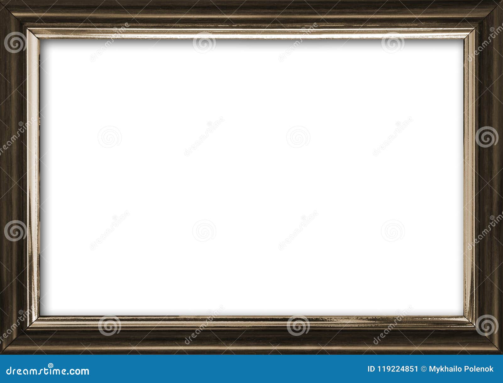 Empty Picture Frame with a Free Place Inside, Isolated on White Stock ...