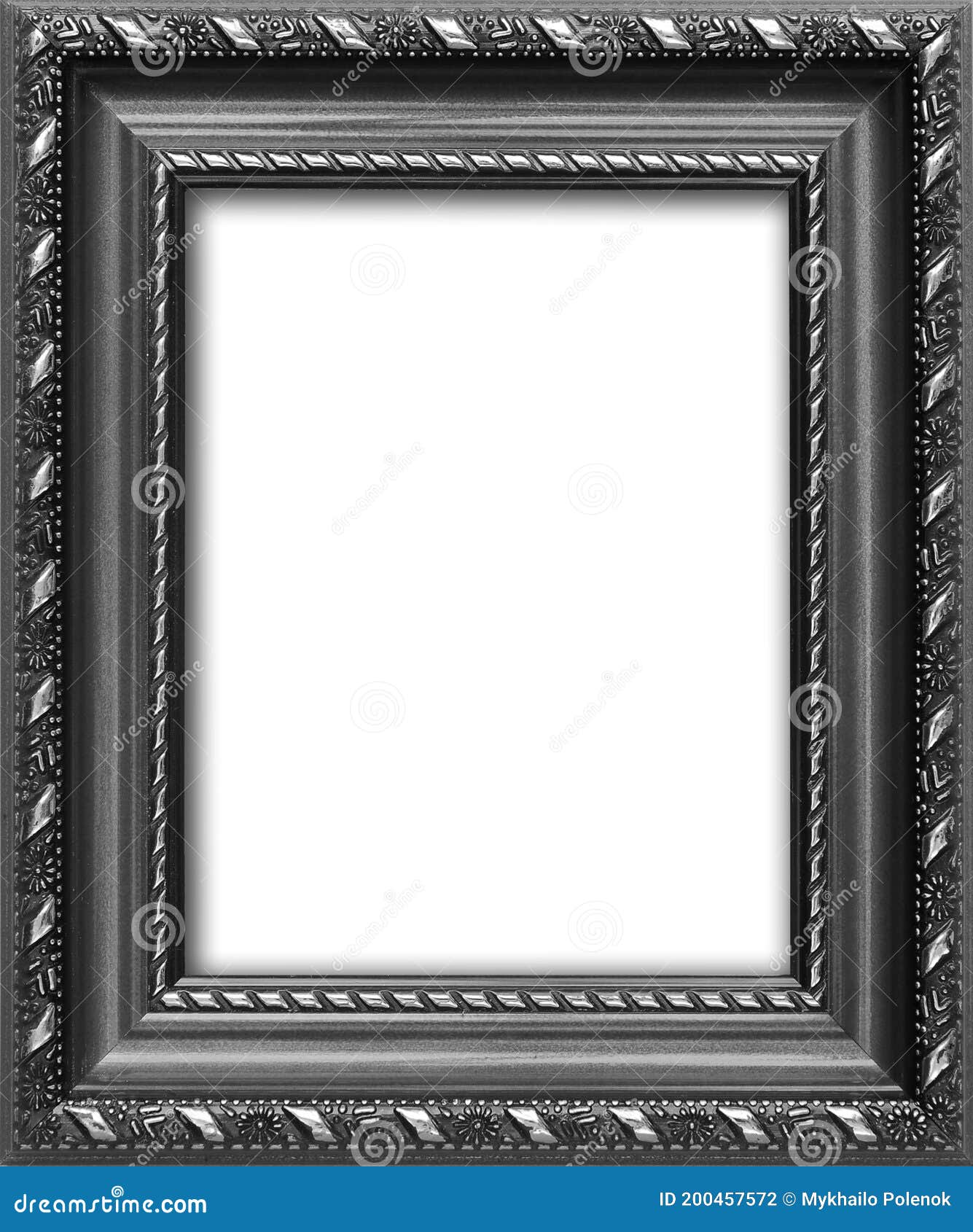 Empty Picture Frame with a Free Place Inside, Isolated on White Stock ...
