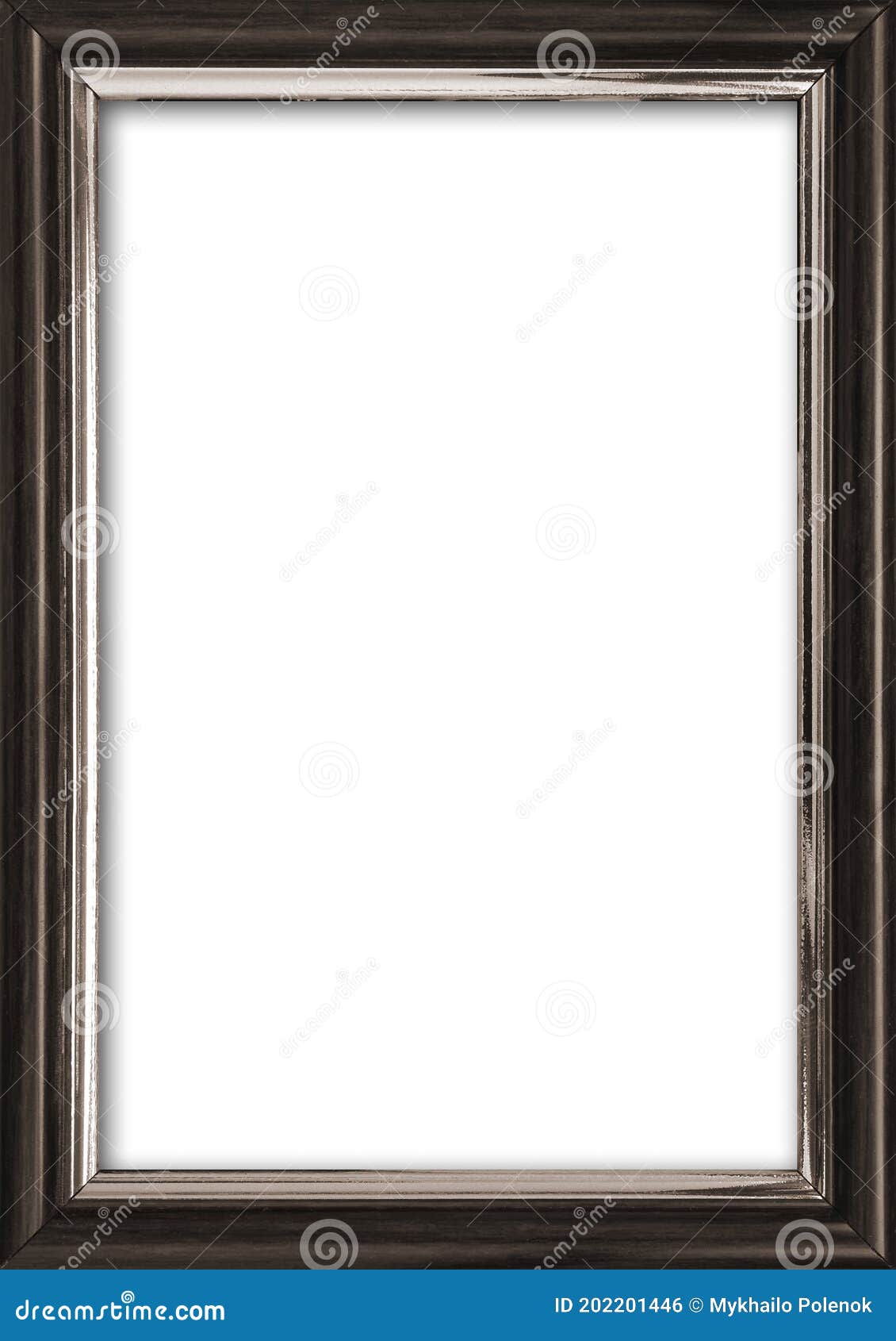Empty Picture Frame with a Free Place Inside, Isolated on White Stock ...