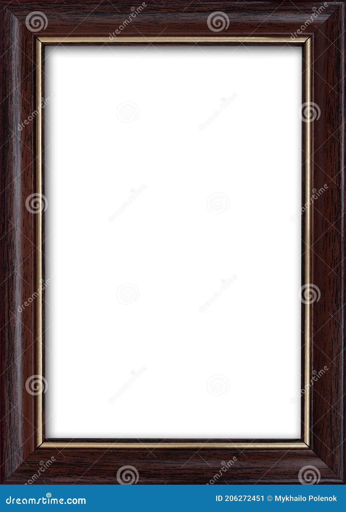 Empty Picture Frame with a Free Place Inside, Isolated on White Stock ...