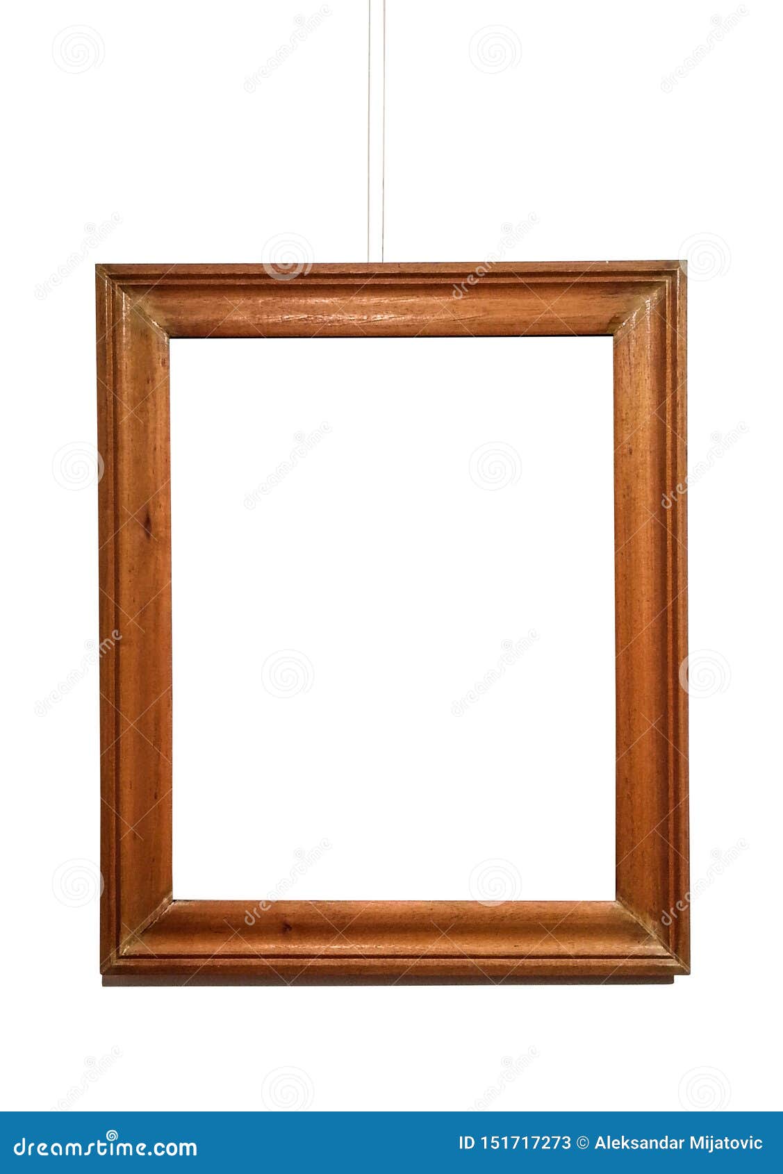 Empty Picture Frame Hanging on White Wall Stock Image - Image of decor ...