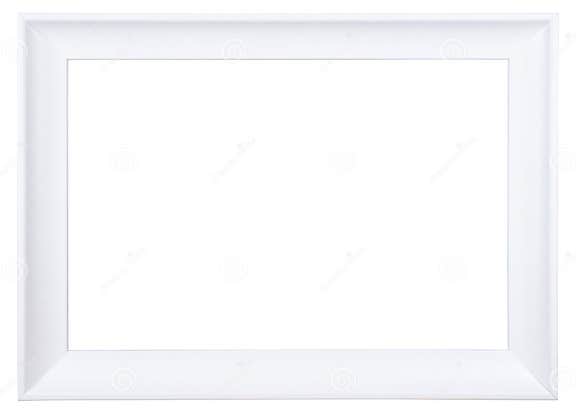 Empty Picture Frame in Plain White High Gloss Finish Stock Image ...
