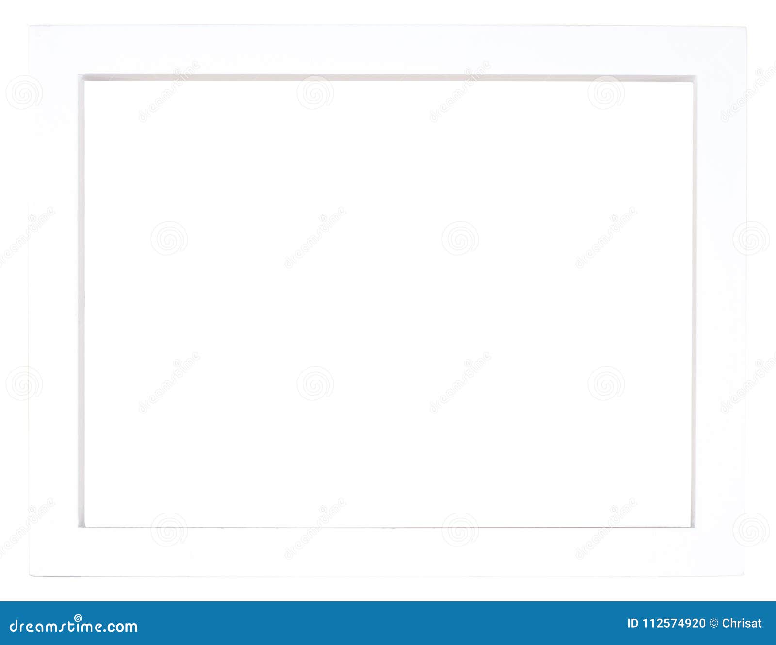 Empty Picture Frame in Plain White High Gloss Finish Stock Photo ...