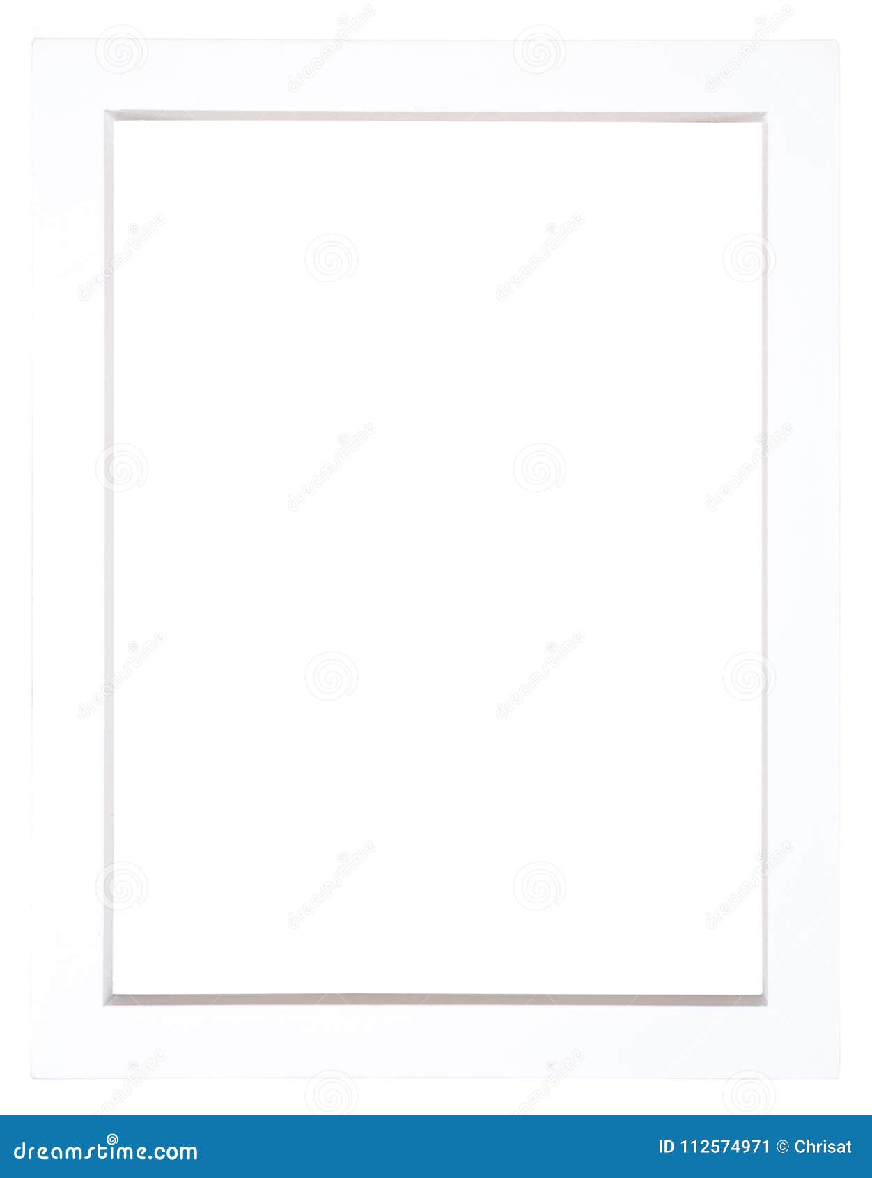 Empty Picture Frame in Plain White High Gloss Finish Stock Image ...