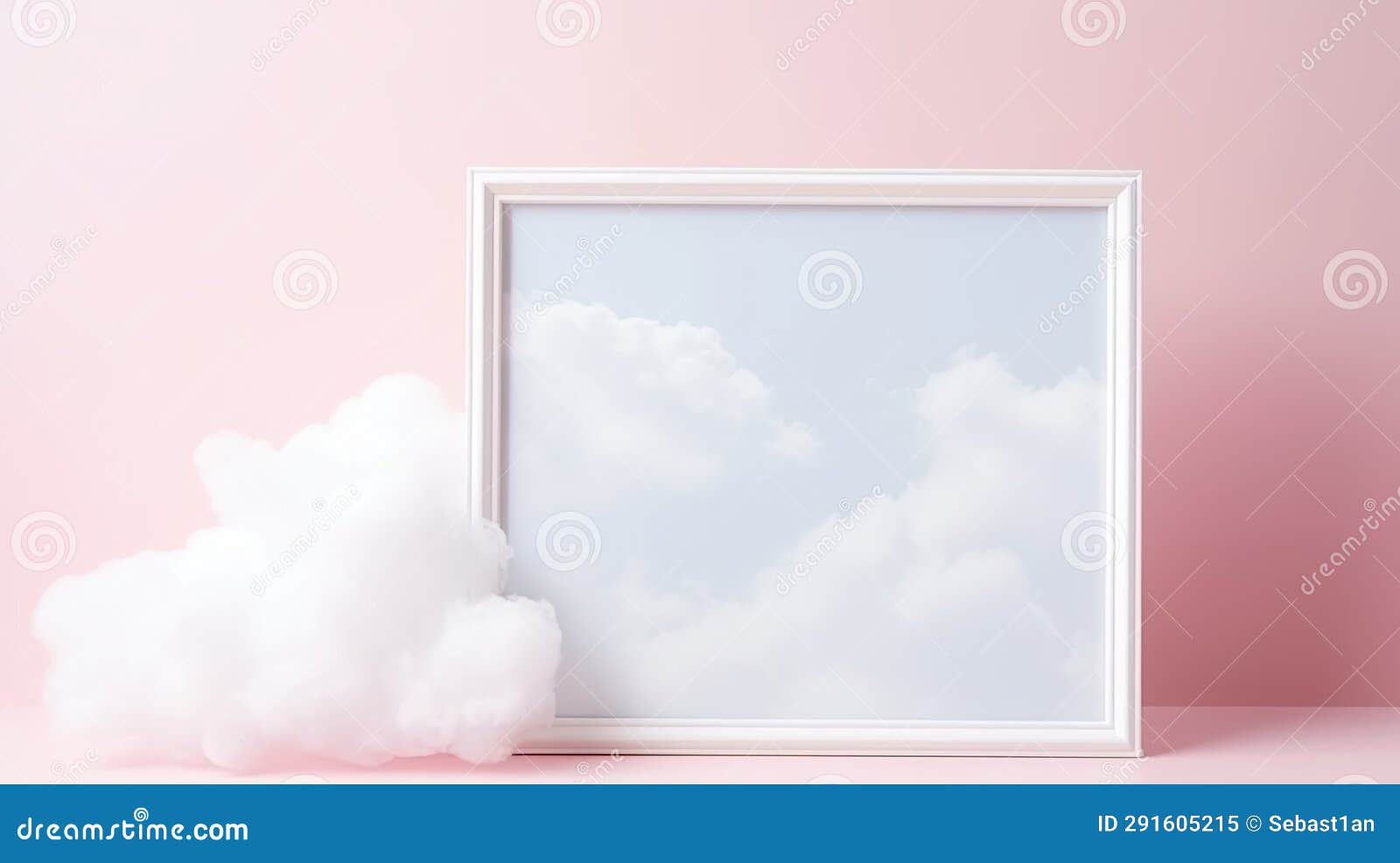 Empty Picture Frame Set Against a Solid Background with the Backdrop of ...