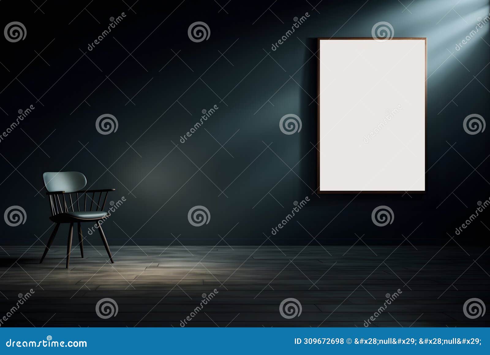 Empty Picture Frame Simulation Wall Modern Living Room Design, with ...