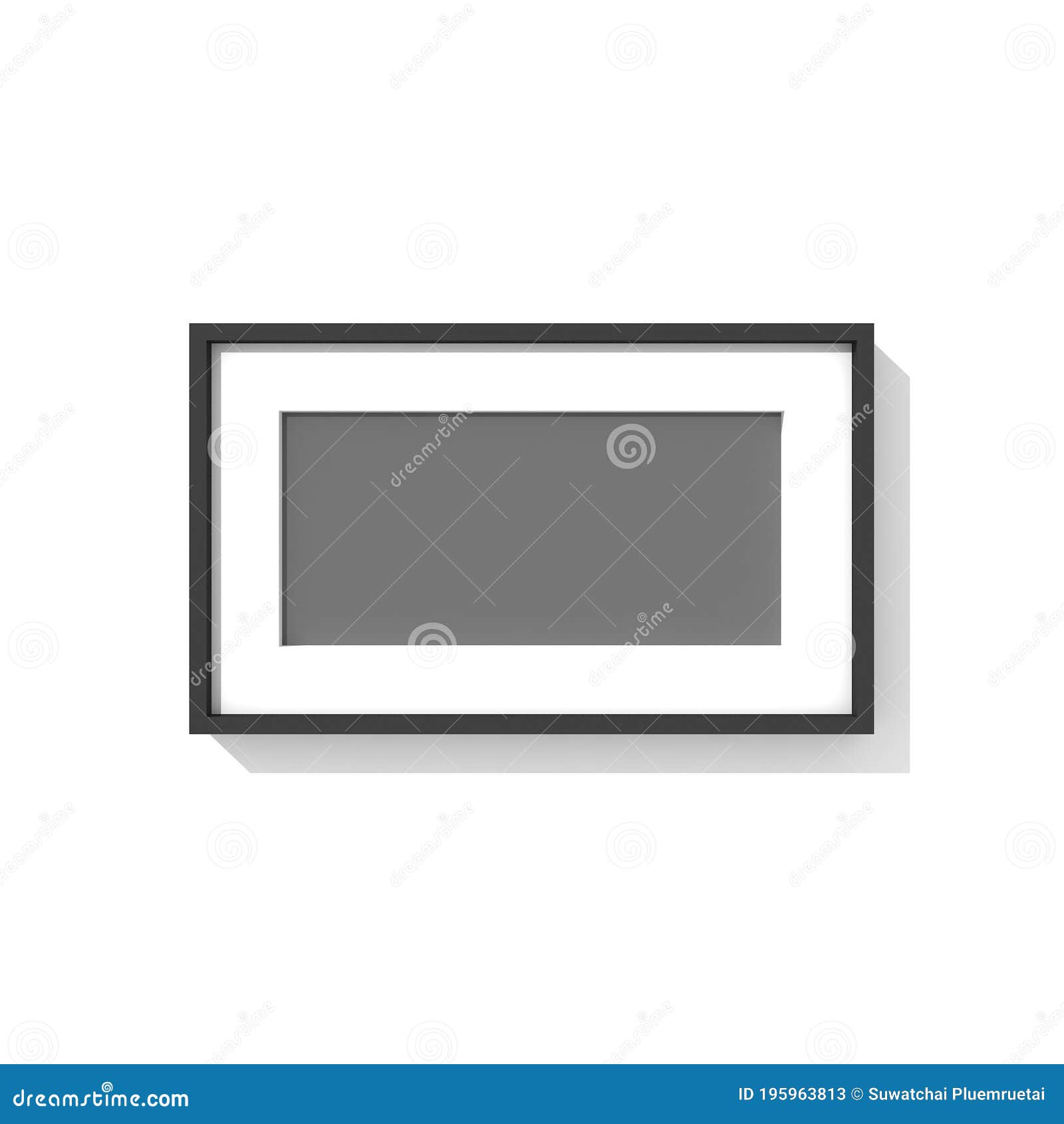 Empty Picture Frame Template Set, 3d Stock Illustration - Illustration ...