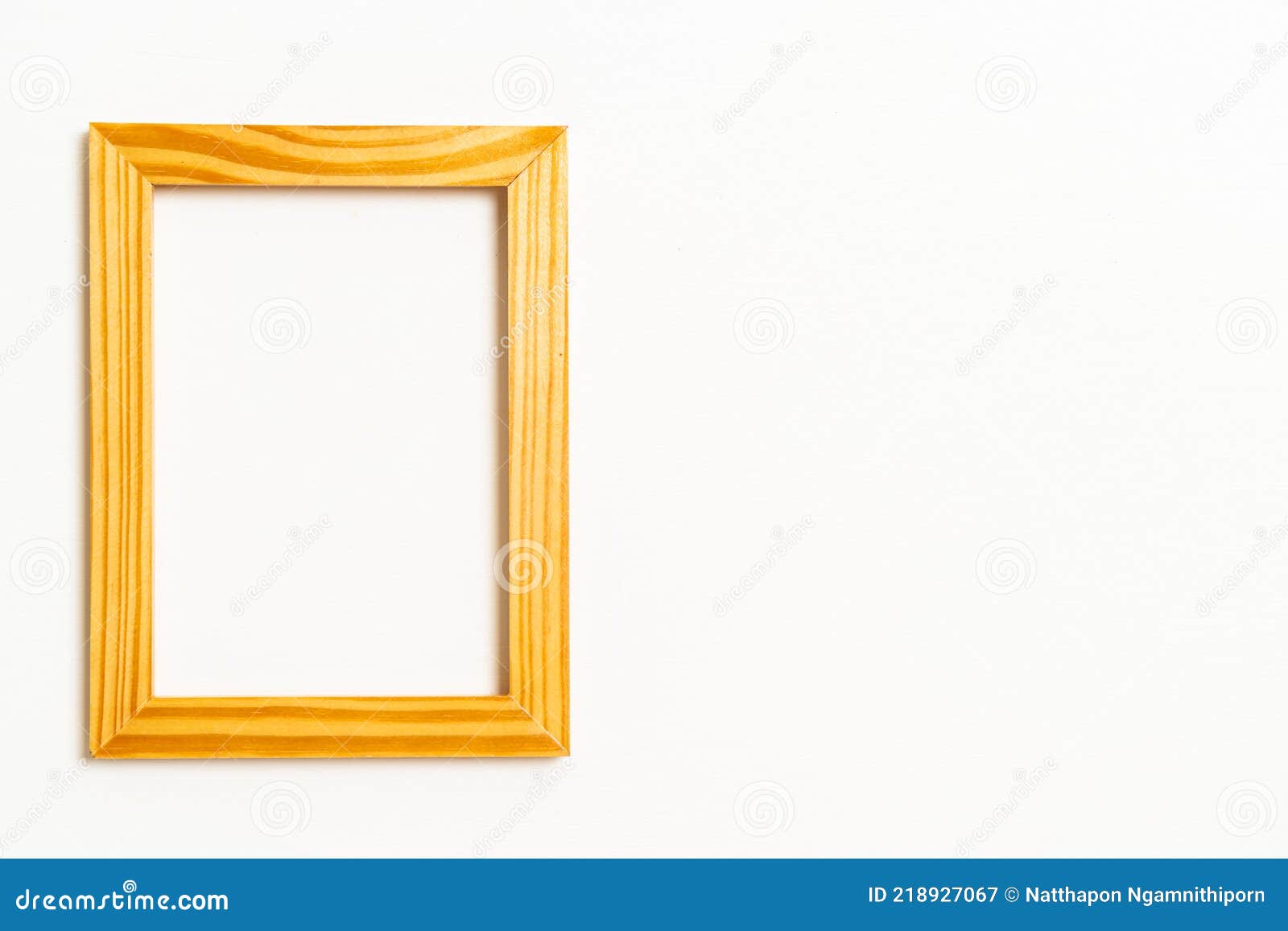Empty Picture Frame on White Wall Background Stock Image - Image of ...