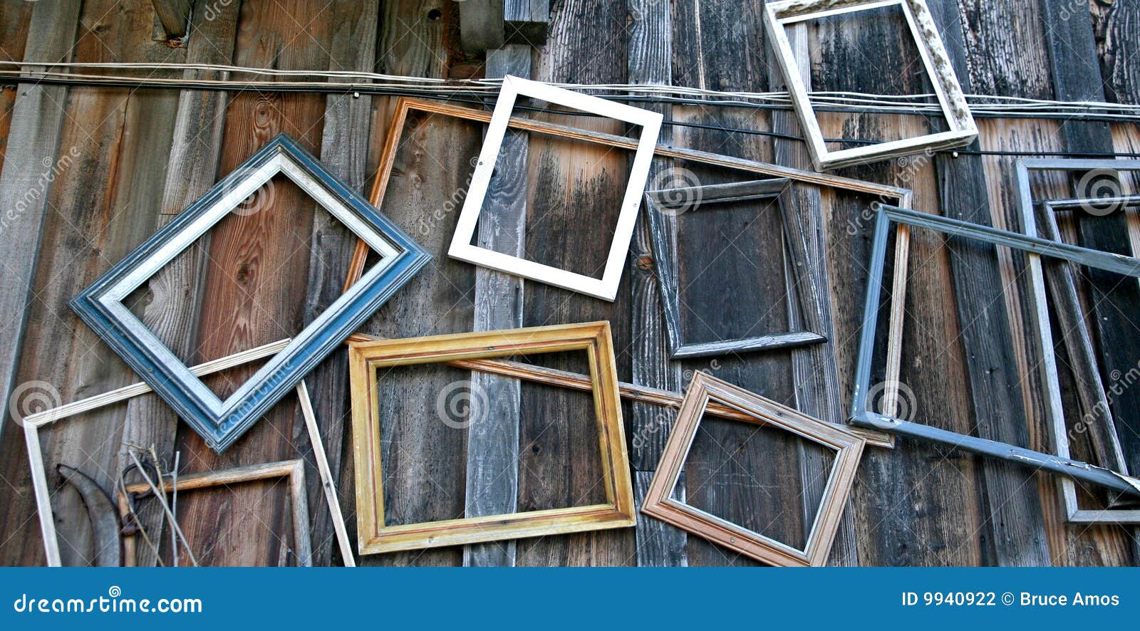 Empty picture frames stock photo. Image of rectangular - 9940922