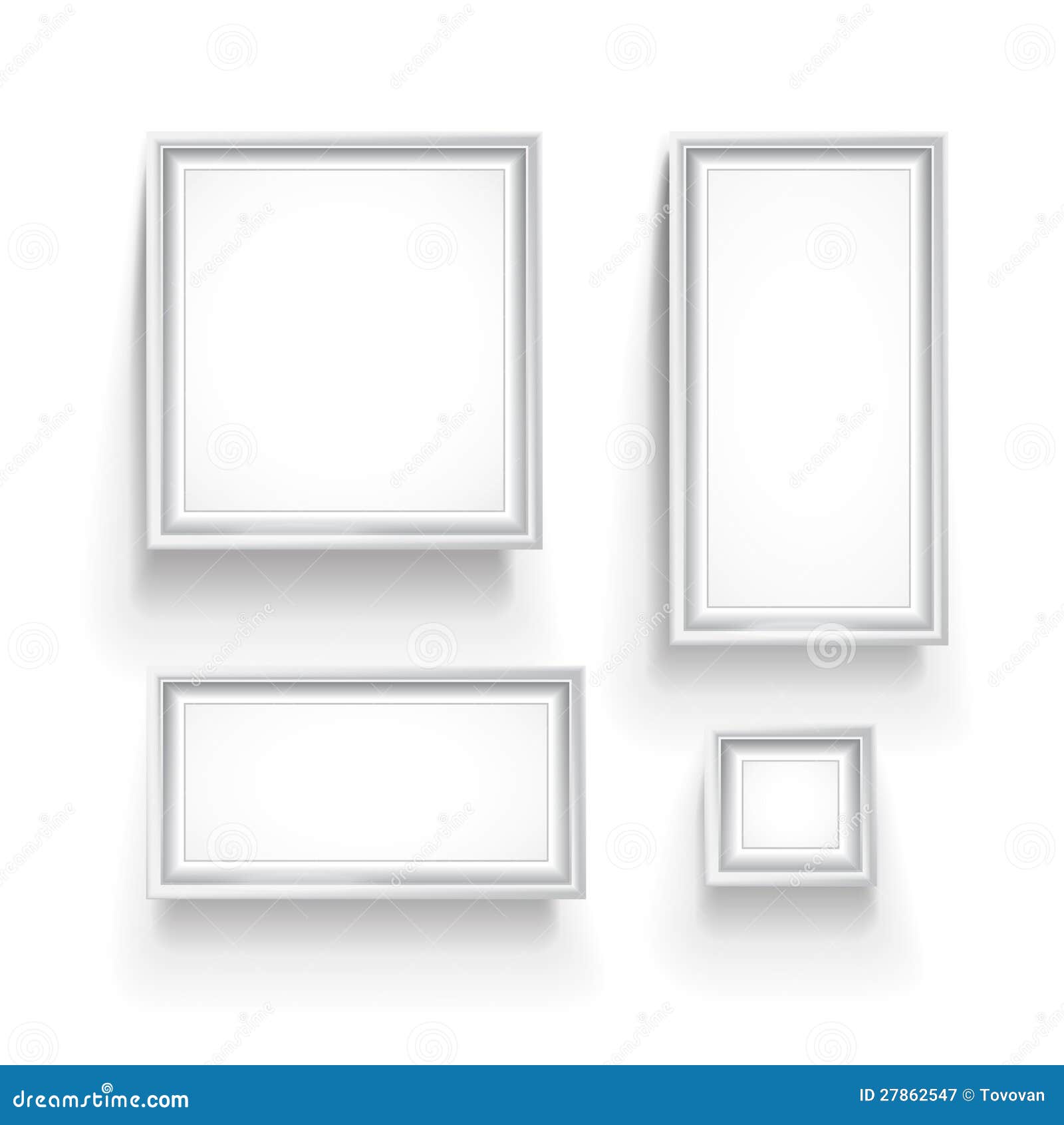 Empty Picture Frames Collection Stock Vector - Illustration of blank ...