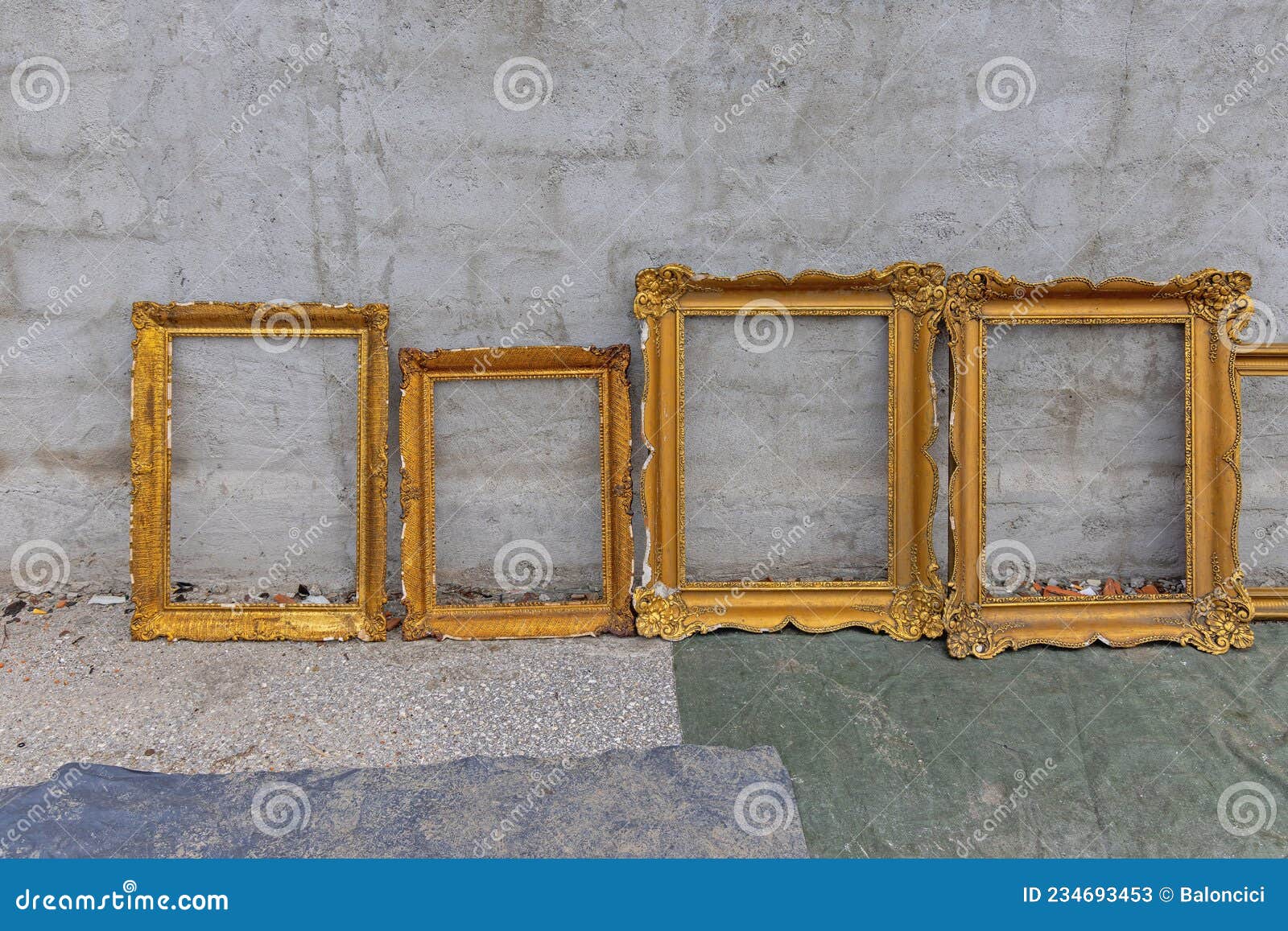 Empty Picture Frames stock image. Image of gallery, empty - 234693453