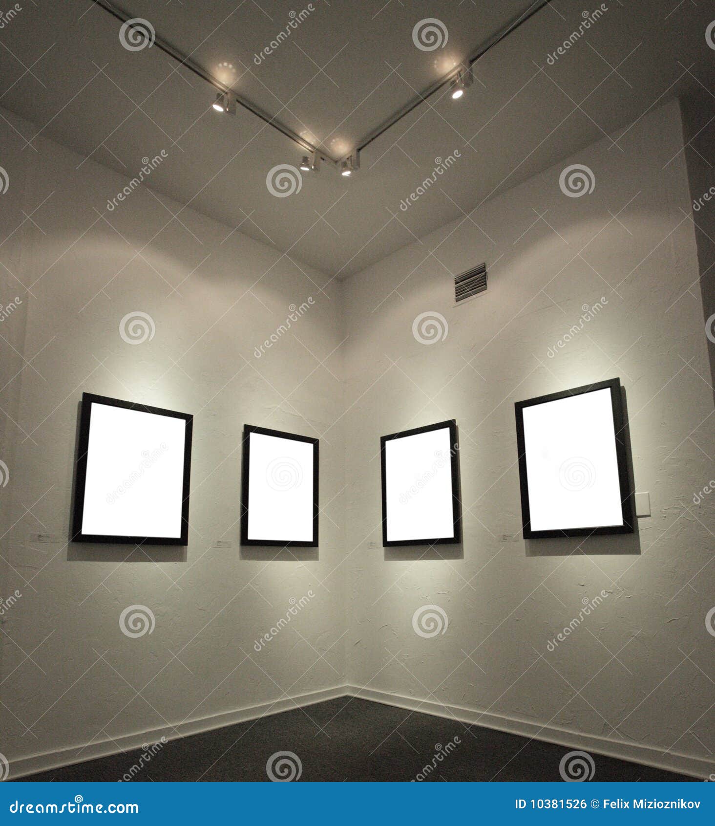 Empty Picture Frames on the Wall Stock Photo - Image of wall, space ...