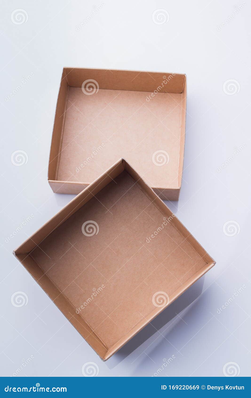 Empty Pieces of a Cardboard Box, Top View. Stock Image - Image of post ...