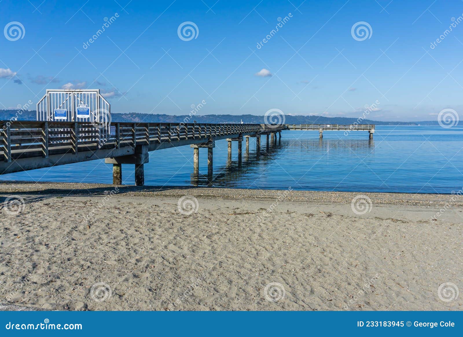 Empty Dash Point Pier stock image. Image of nature, beach - 233183945
