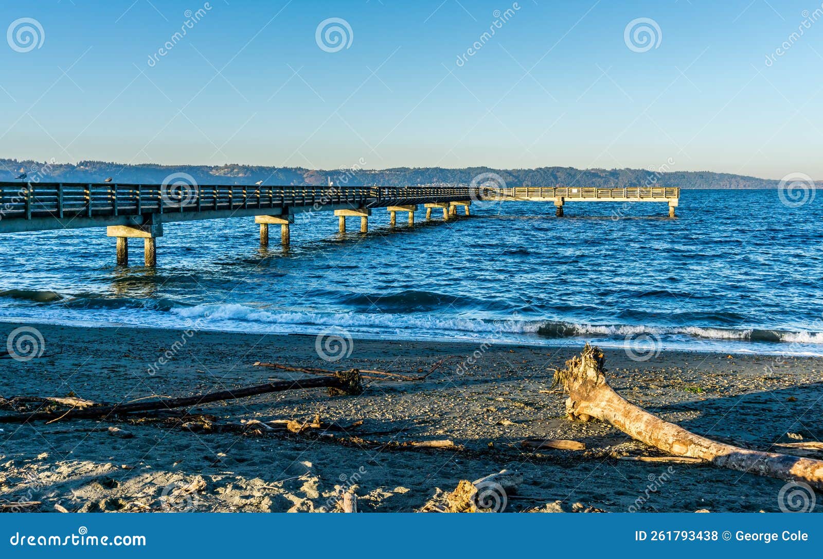 Empty Pier at Dash Point 2 stock photo. Image of landscape - 261793438
