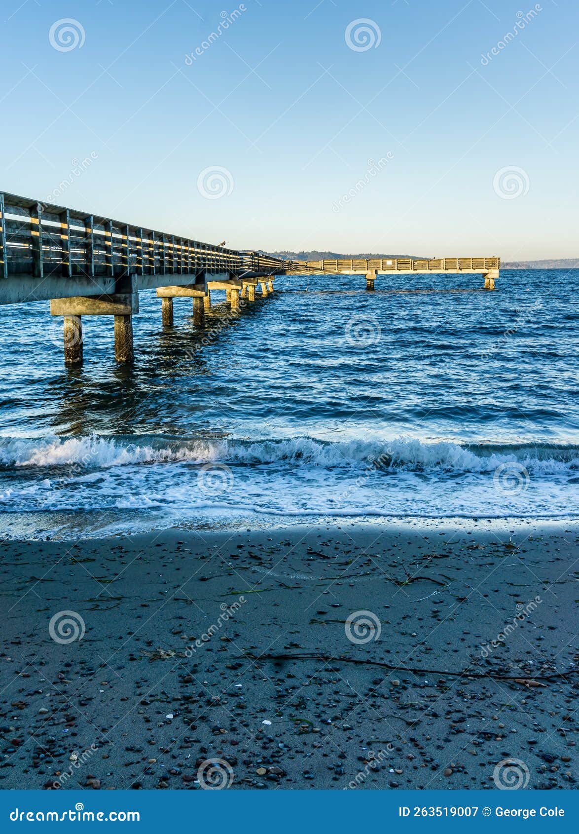 Empty Pier at Dash Point 7 stock image. Image of dash - 263519007