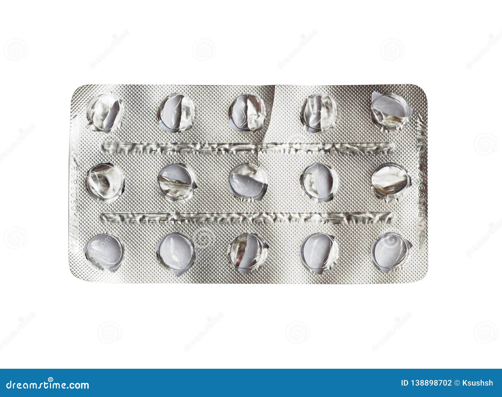 Empty Pill Blister Background, Multiple Emptied Tablet Blisters Silver ...