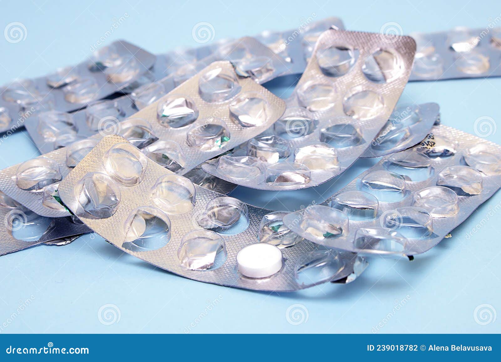 Empty Pill Boxes on a Light Blue Background Stock Photo - Image of ...