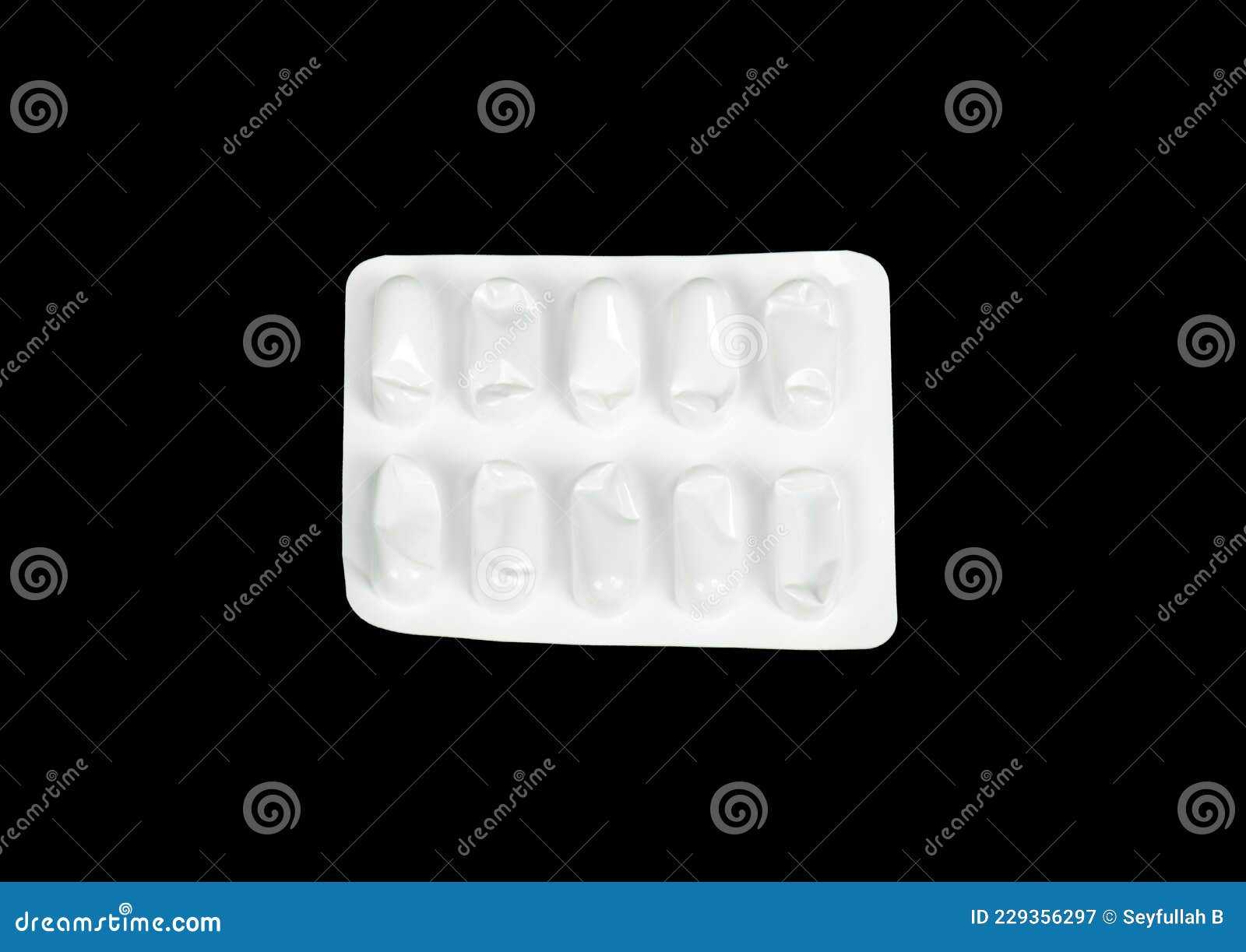 Empty Pill Packets. Top View Isolated Empty White Medicine Package on ...