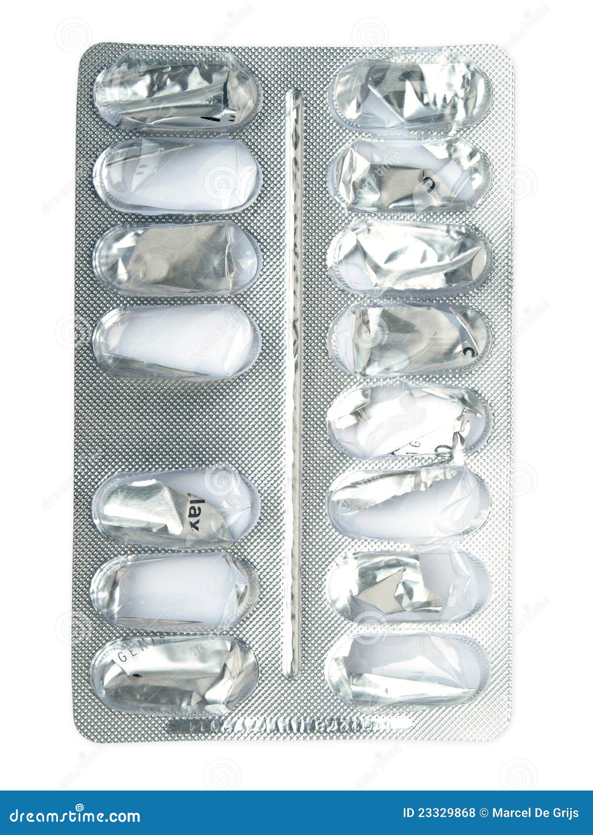 Empty Pill Blister Background, Multiple Emptied Tablet Blisters Silver ...