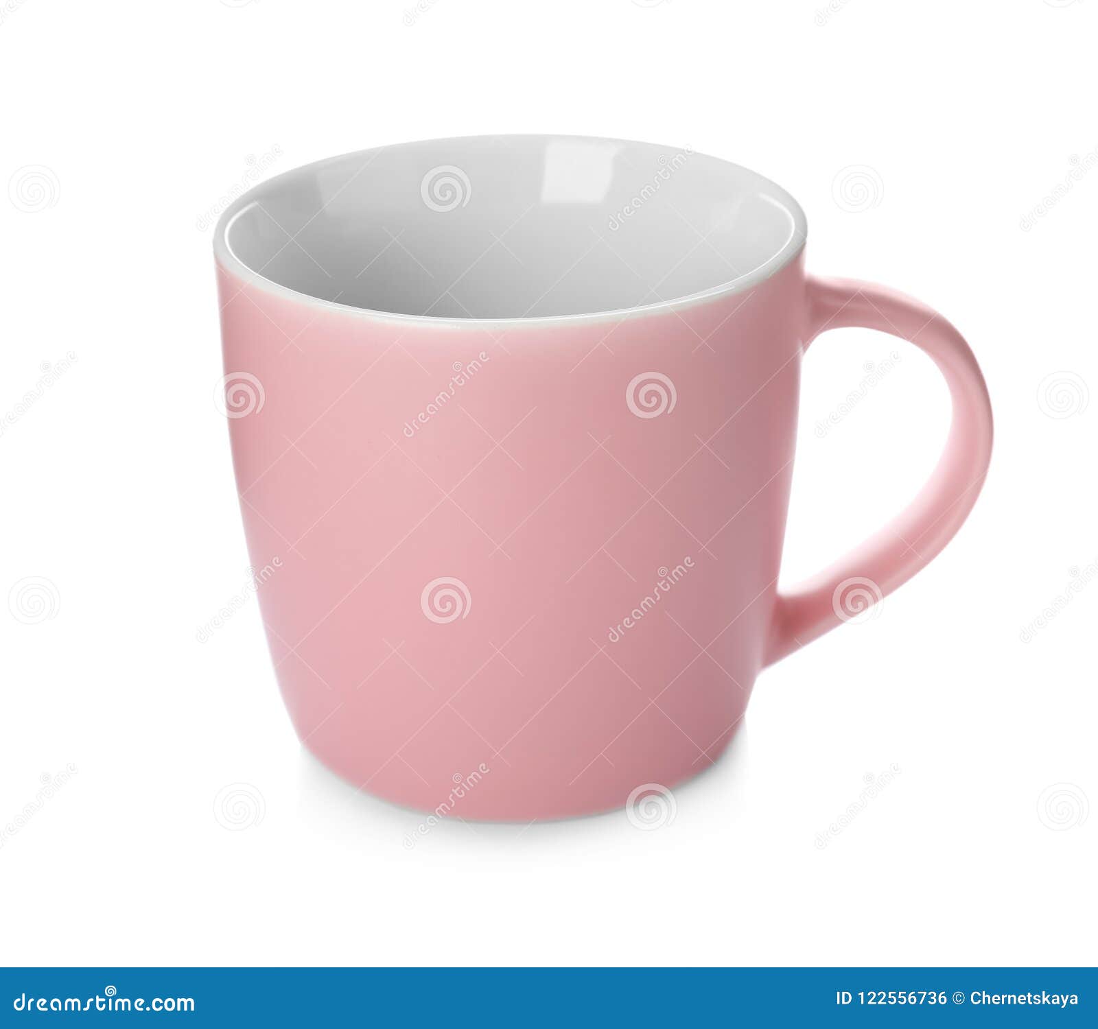 Empty Pink Ceramic Cup Isolated Stock Photo - Image of clean, empty ...