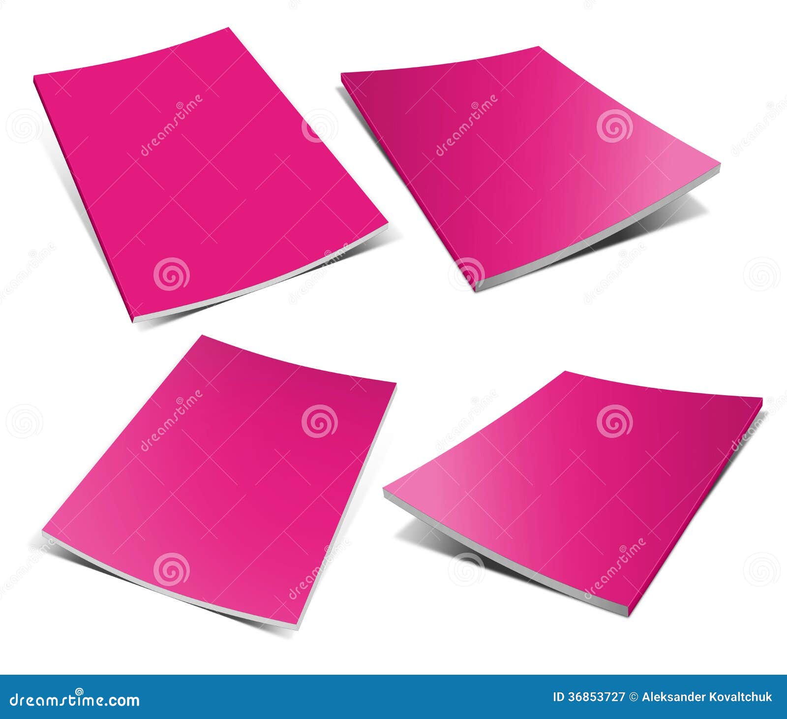 Empty Pink Magazine on White Stock Illustration - Illustration of ...
