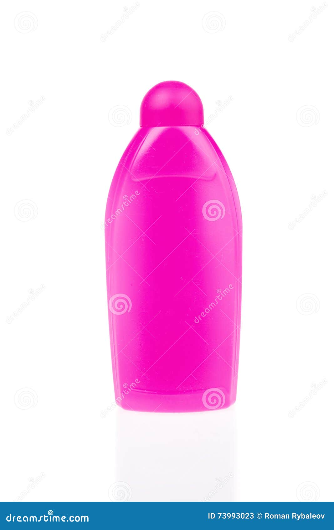 Empty Pink Plastic Bottle Isolated on White Stock Image - Image of ...