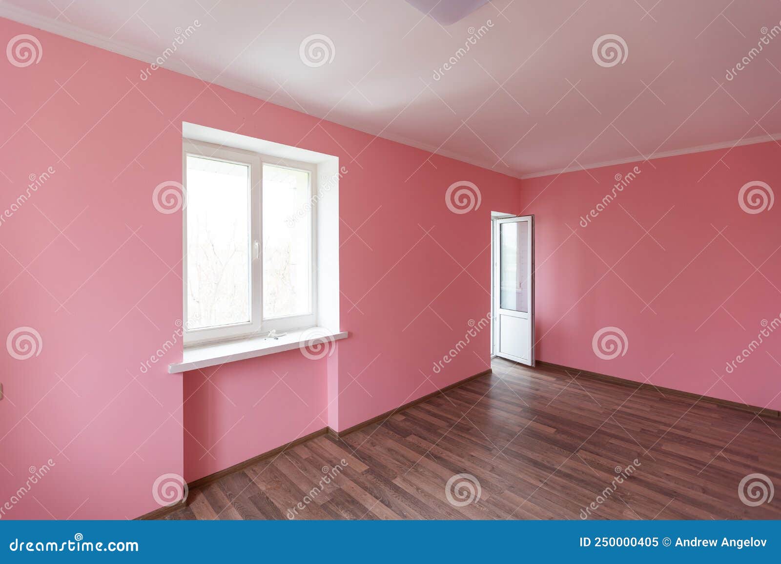 Empty Pink Room Interior for Design and Decoration Stock Image - Image ...
